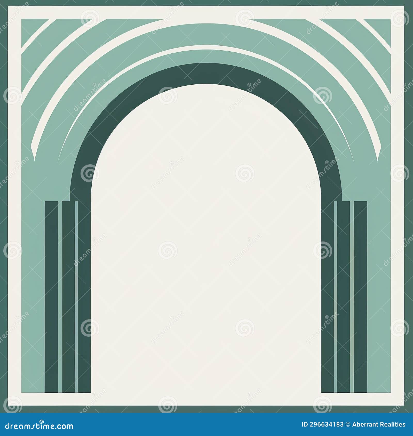 An Illustration of an Arch in a Square Frame Stock Illustration ...