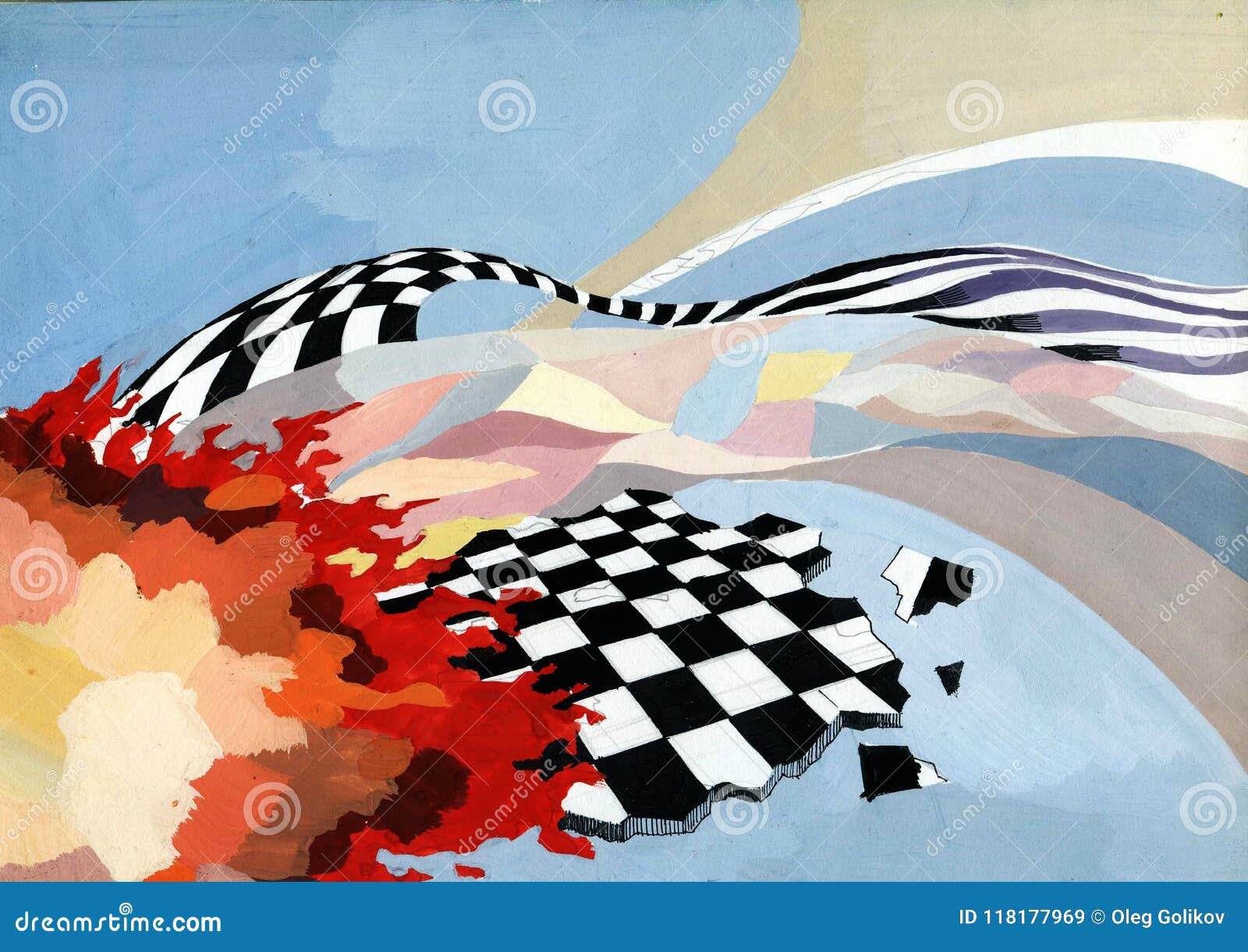 Illustration of an Architectural Abstract Composition. Stock ...