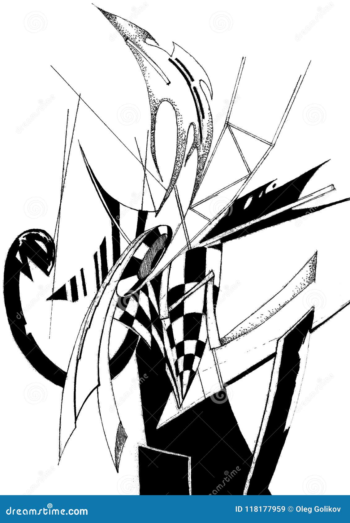 Illustration of an Architectural Abstract Composition. Stock ...