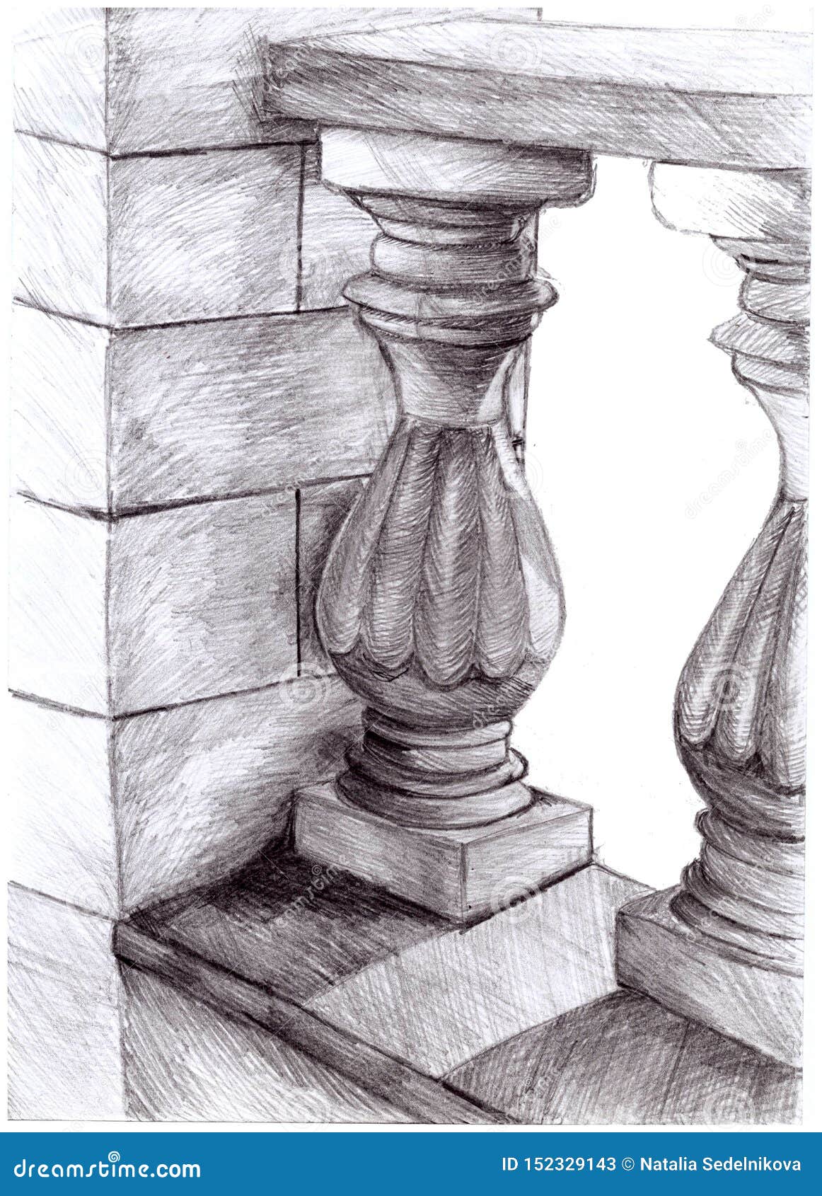 Illustration of the Architectural Element Column Stock Illustration ...