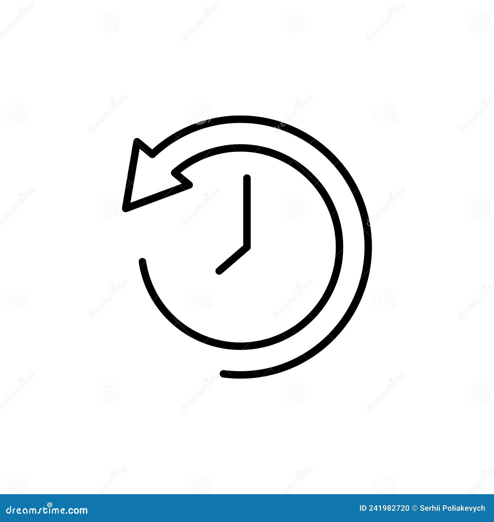 Illustration with Arrow Clock for Concept Design. Countdown Concept ...