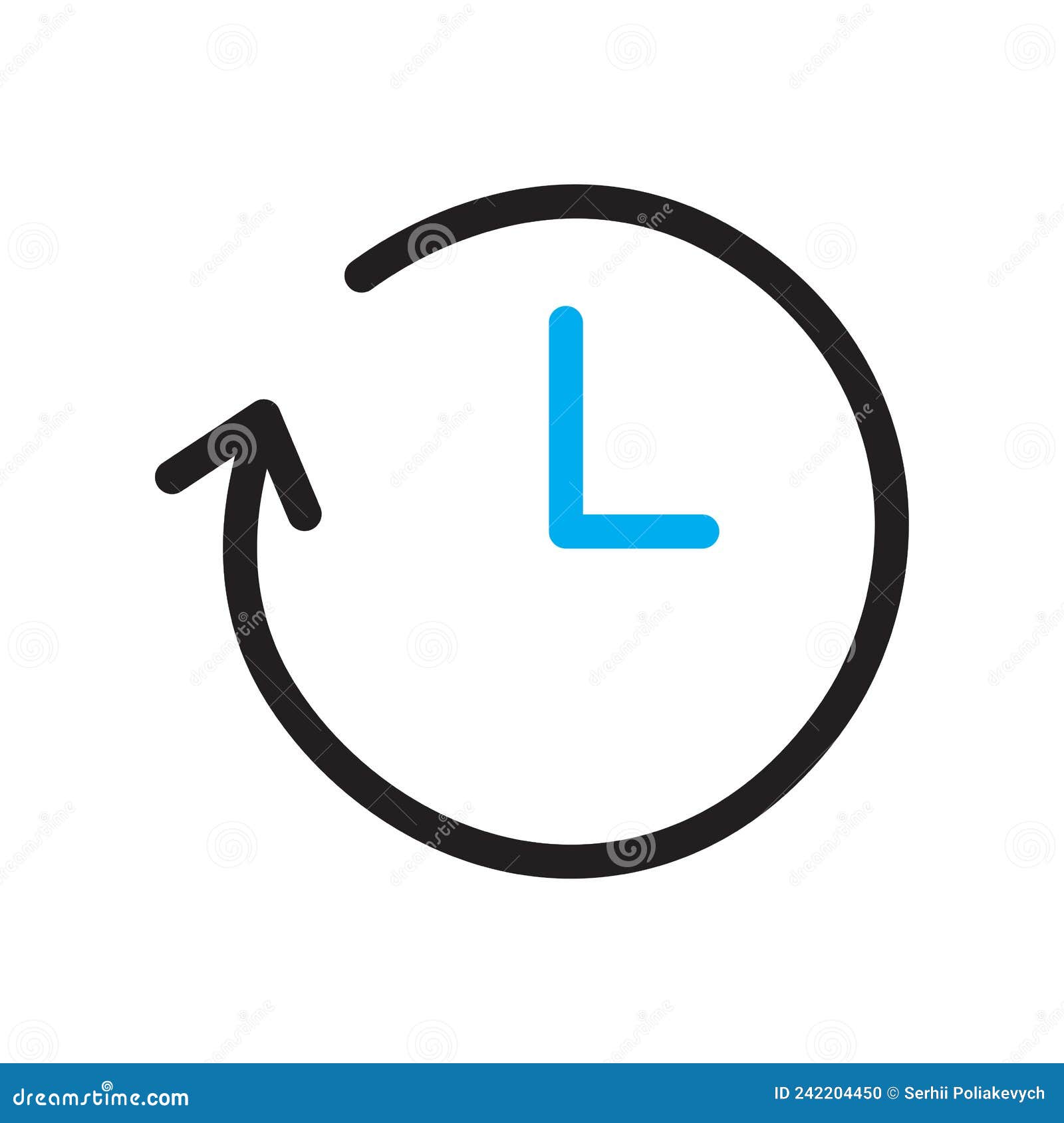 Illustration with Arrow Clock for Concept Design. Countdown Concept ...