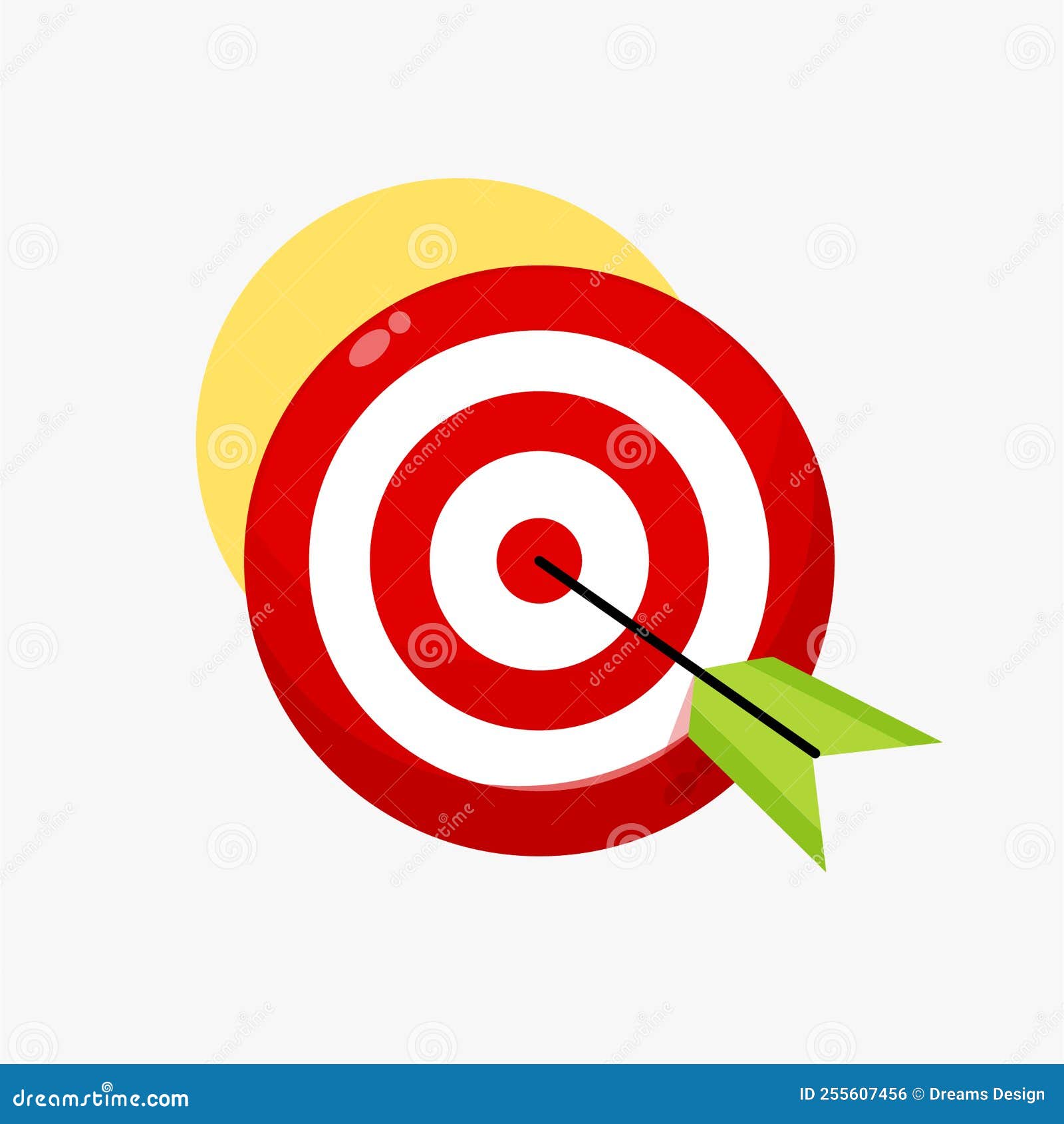 Illustration of an Arrow Hitting the Target Stock Vector - Illustration ...