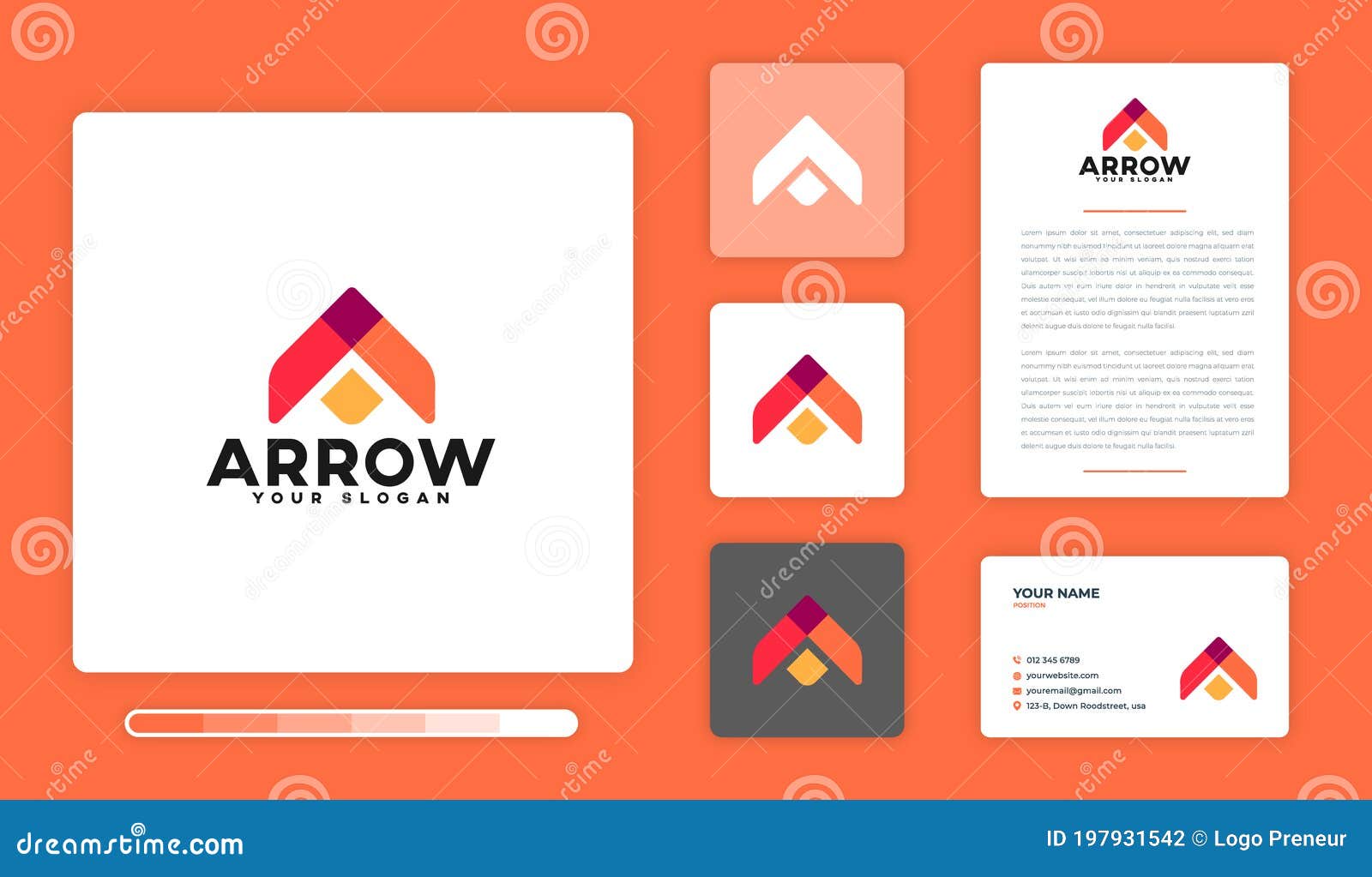 Illustration of Arrow Logo Design Stock Vector - Illustration of logo ...