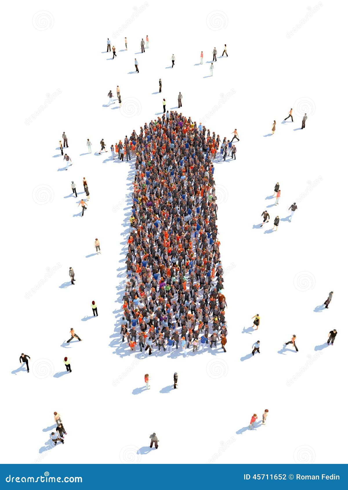 Illustration of Arrow with People Stock Illustration - Illustration of ...