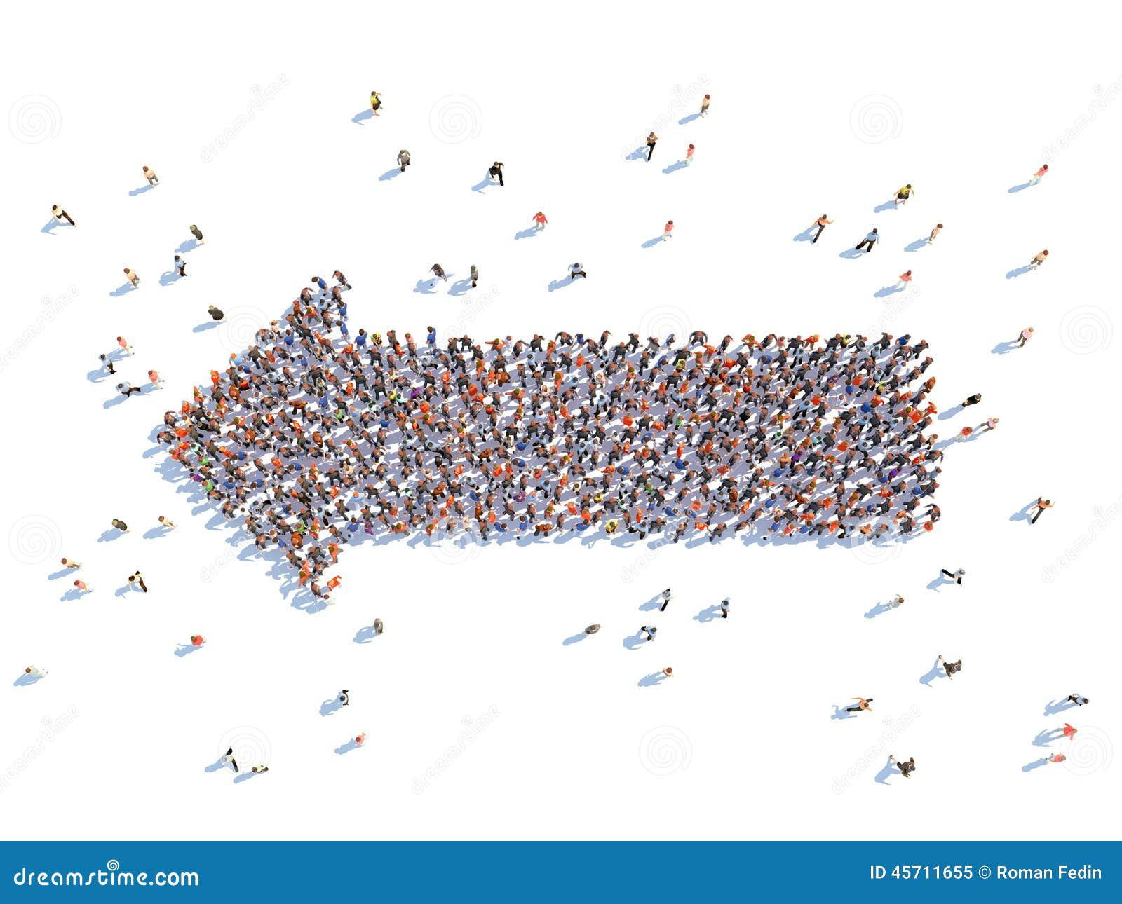 Illustration of Arrow with People Stock Illustration - Illustration of ...