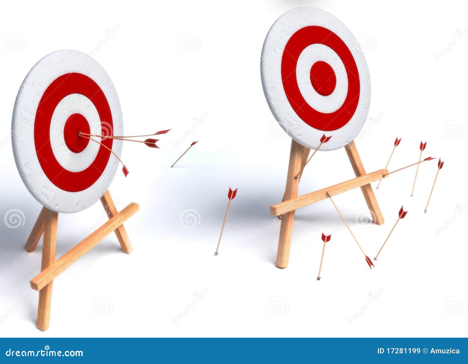 Illustration of Arrows in Target Stock Illustration - Illustration of ...