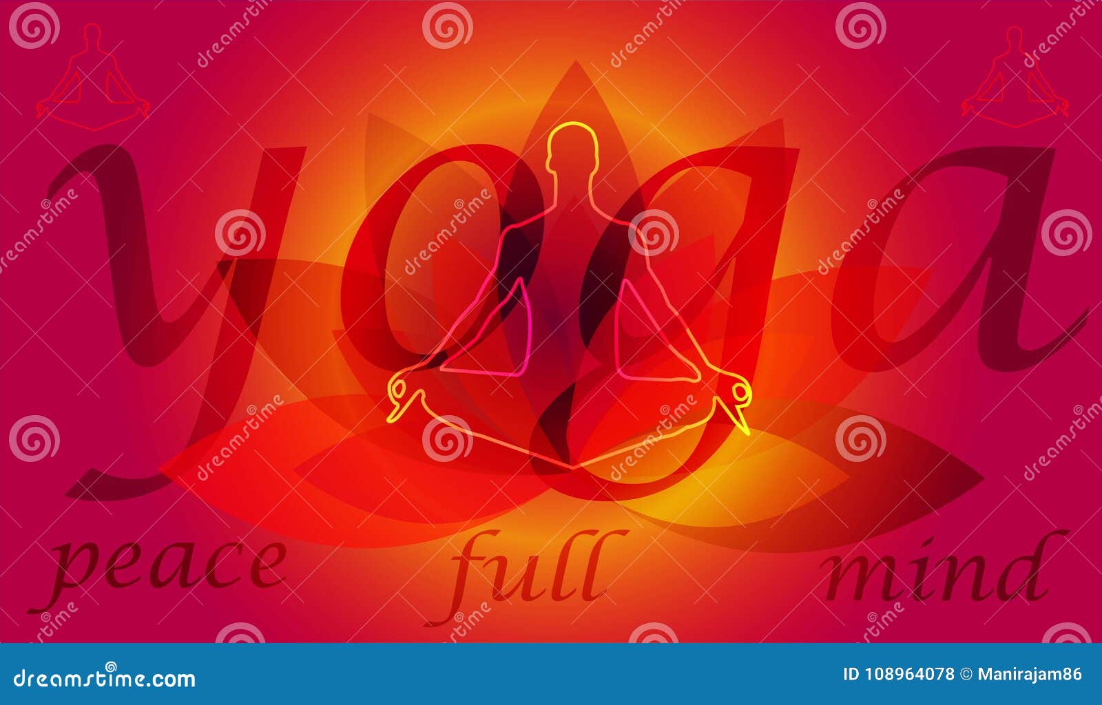 Illustration Art of Abstract Modern Background Yoga Stock Vector ...