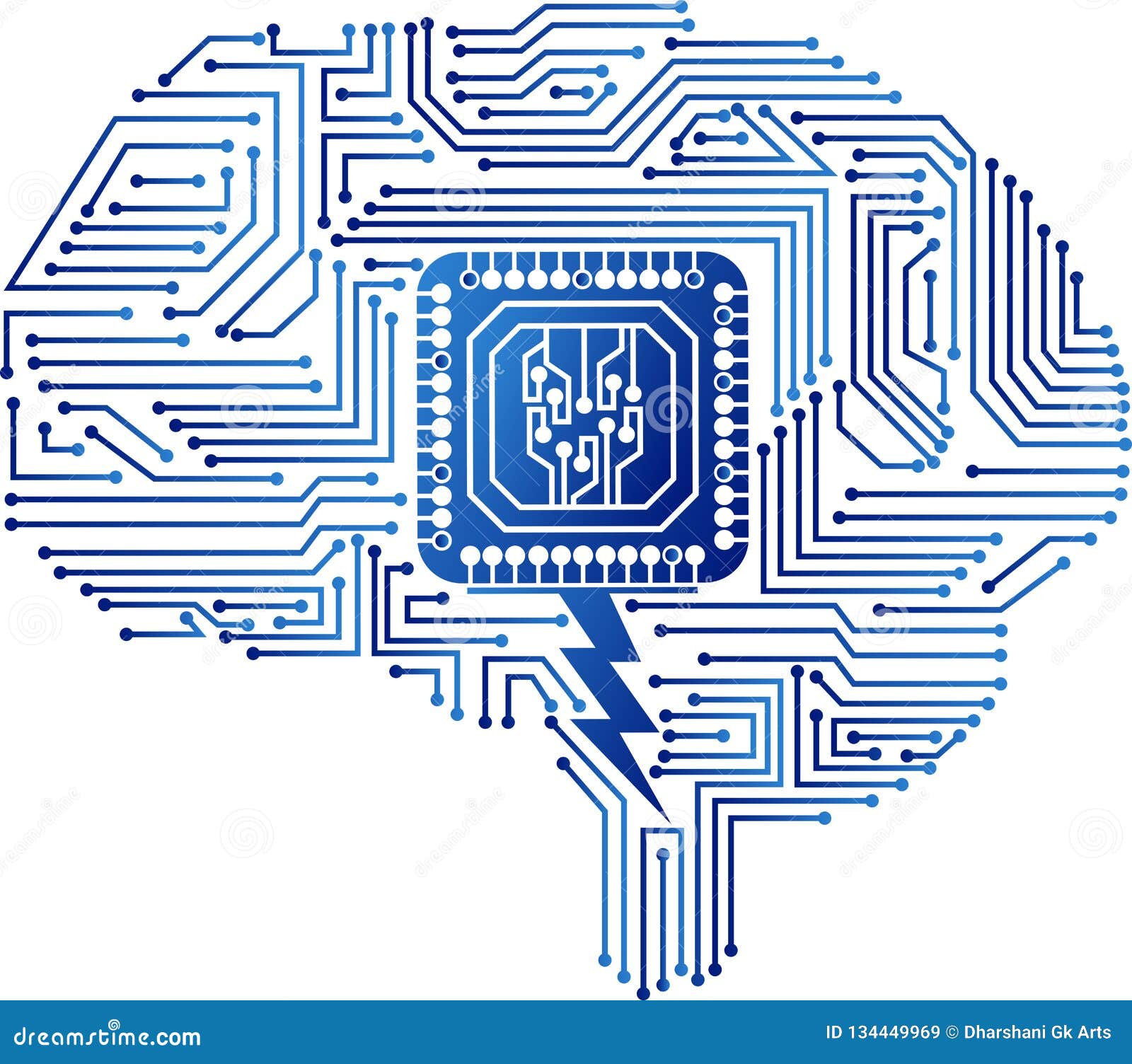 Brain With Circuit Board Texture. Cartoon Vector | CartoonDealer.com ... Brain With Circuit Board Texture. Cartoon Vector | CartoonDealer.com ...