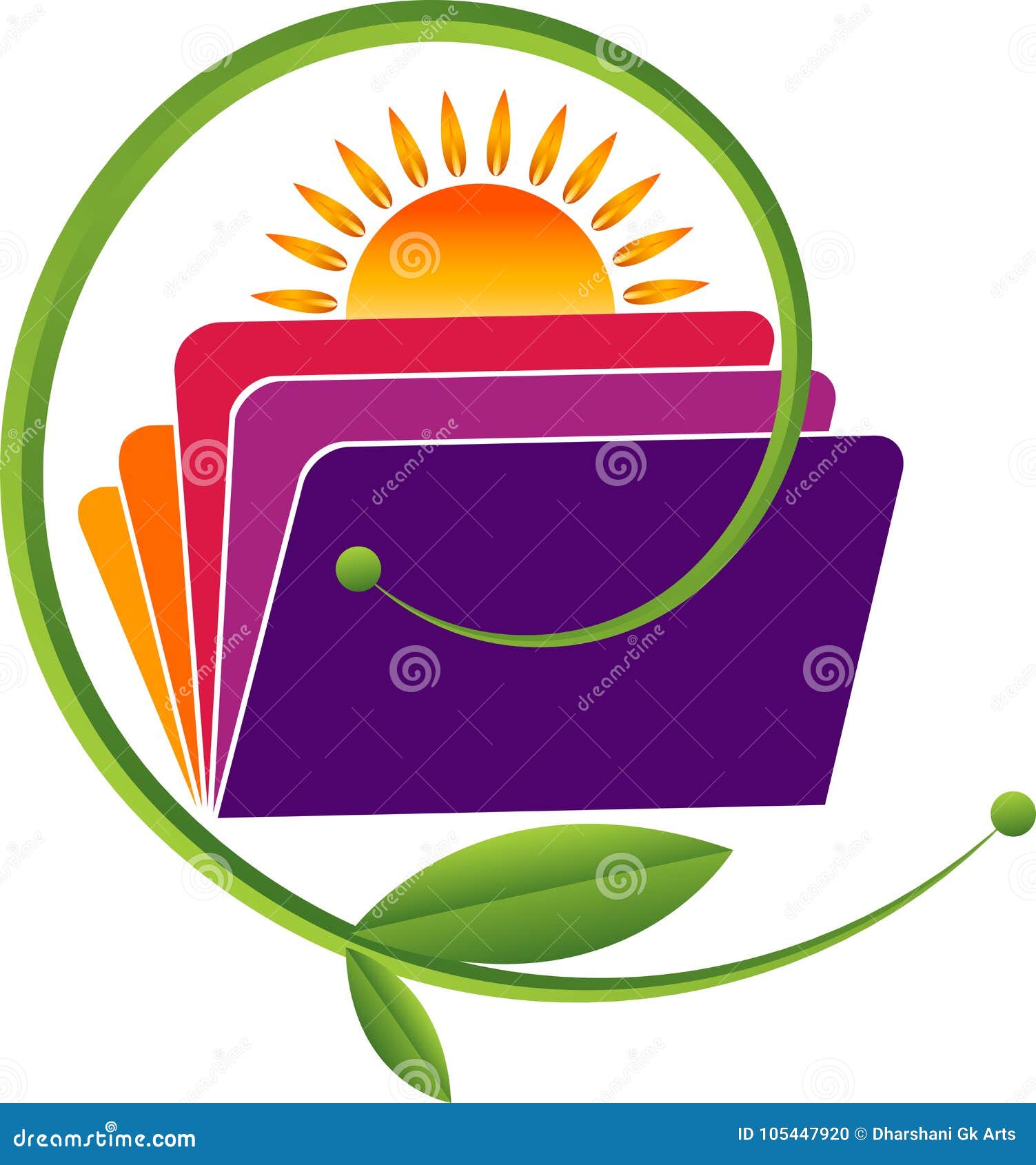 Bright book leaf logo stock vector. Illustration of high - 105447920