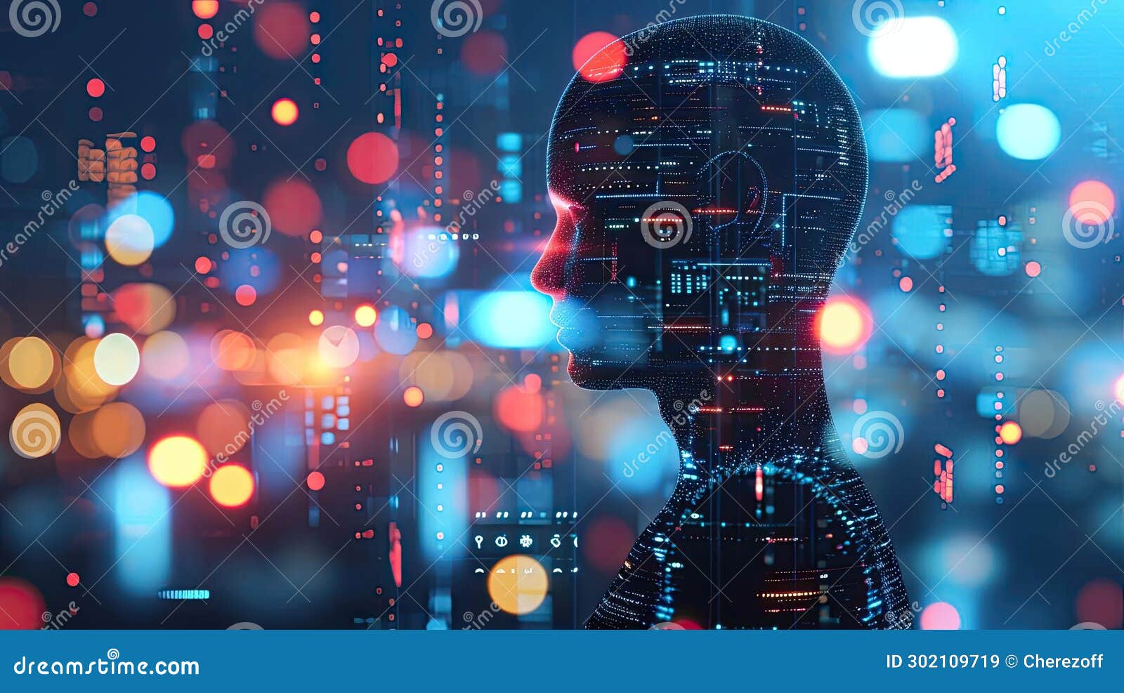 Illustration of Artificial Intelligence and Humans Stock Illustration ...
