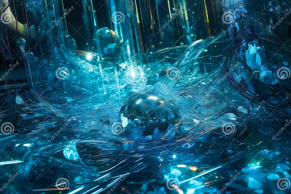 Illustration of Artificial Intelligence or Quantum Computer Concept ...