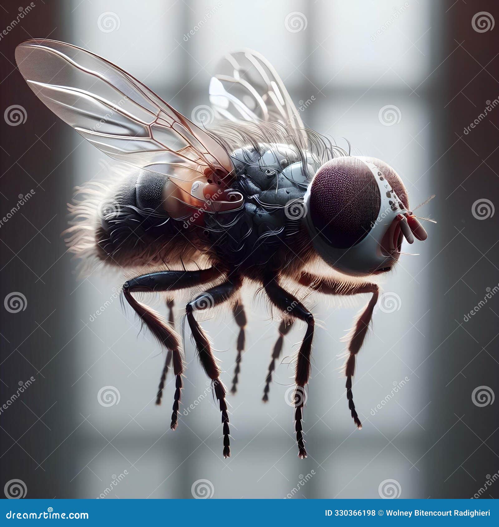 Illustration with Artistic Details of a Fly Stock Photo - Image of ...