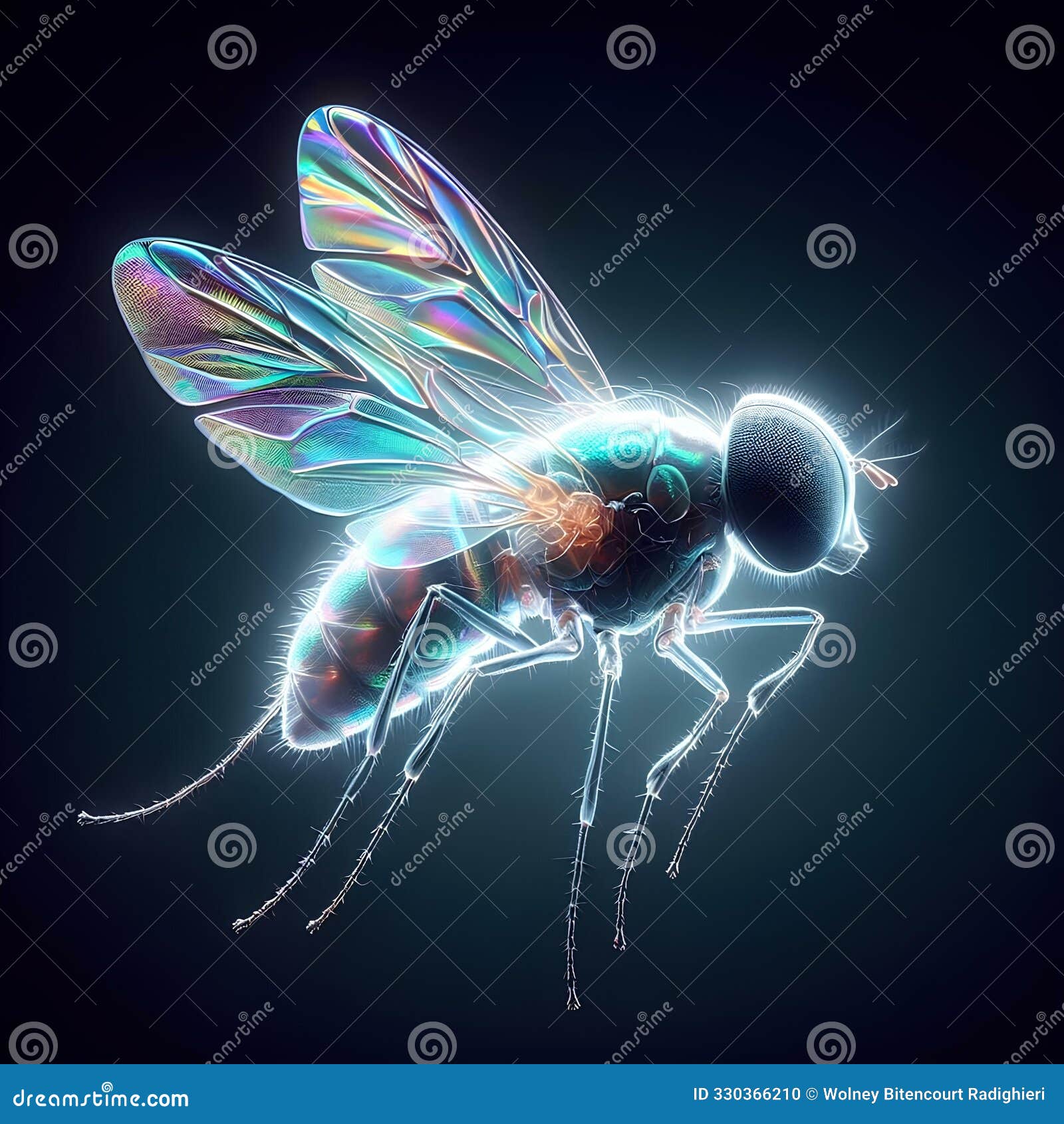 Illustration with Artistic Details of a Fly Stock Photo - Image of ...