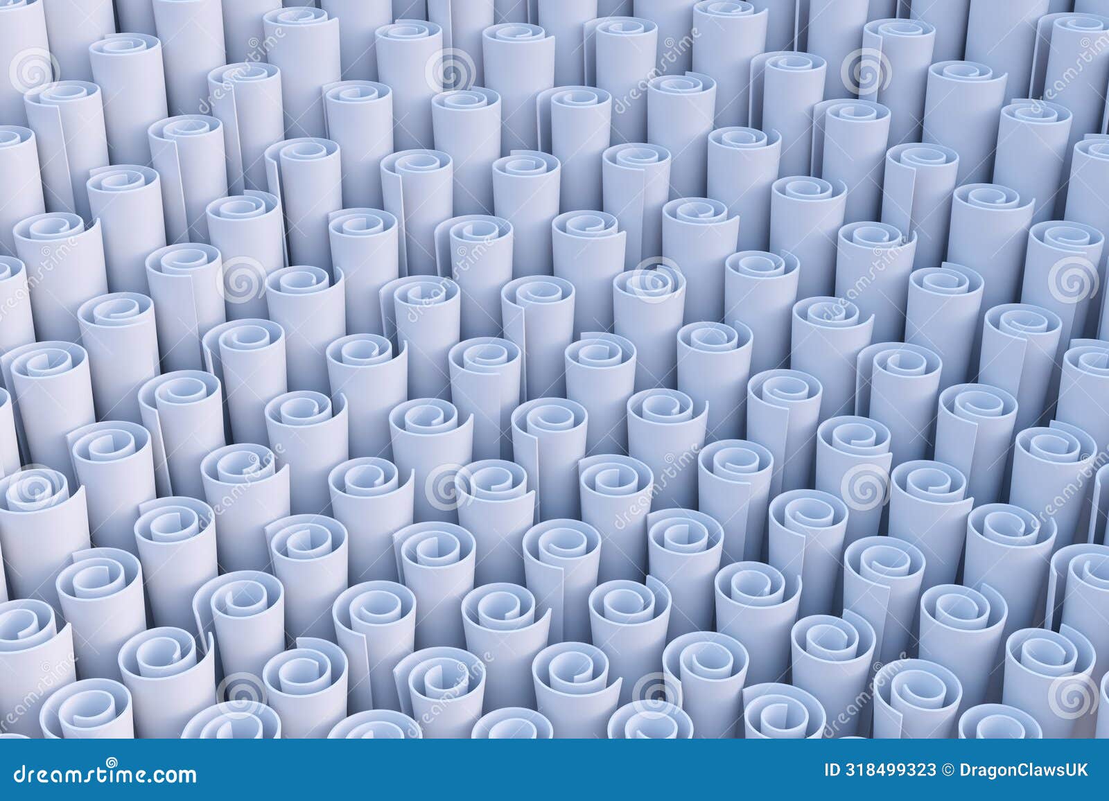 Rolls of White Paper Closely Packed Together Stock Illustration ...