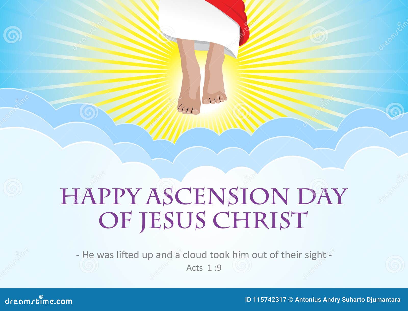 Ascension Day of Jesus Christ Stock Vector - Illustration of salvation ...