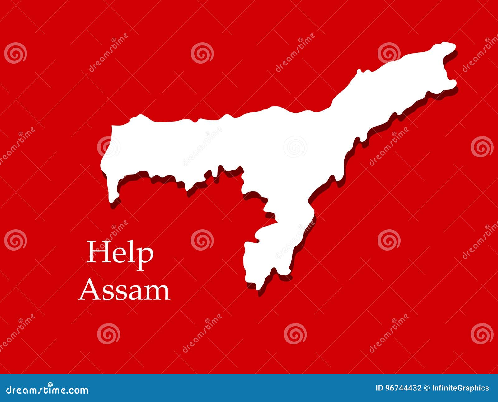 Illustration of Assam Flood Background Stock Vector - Illustration of ...