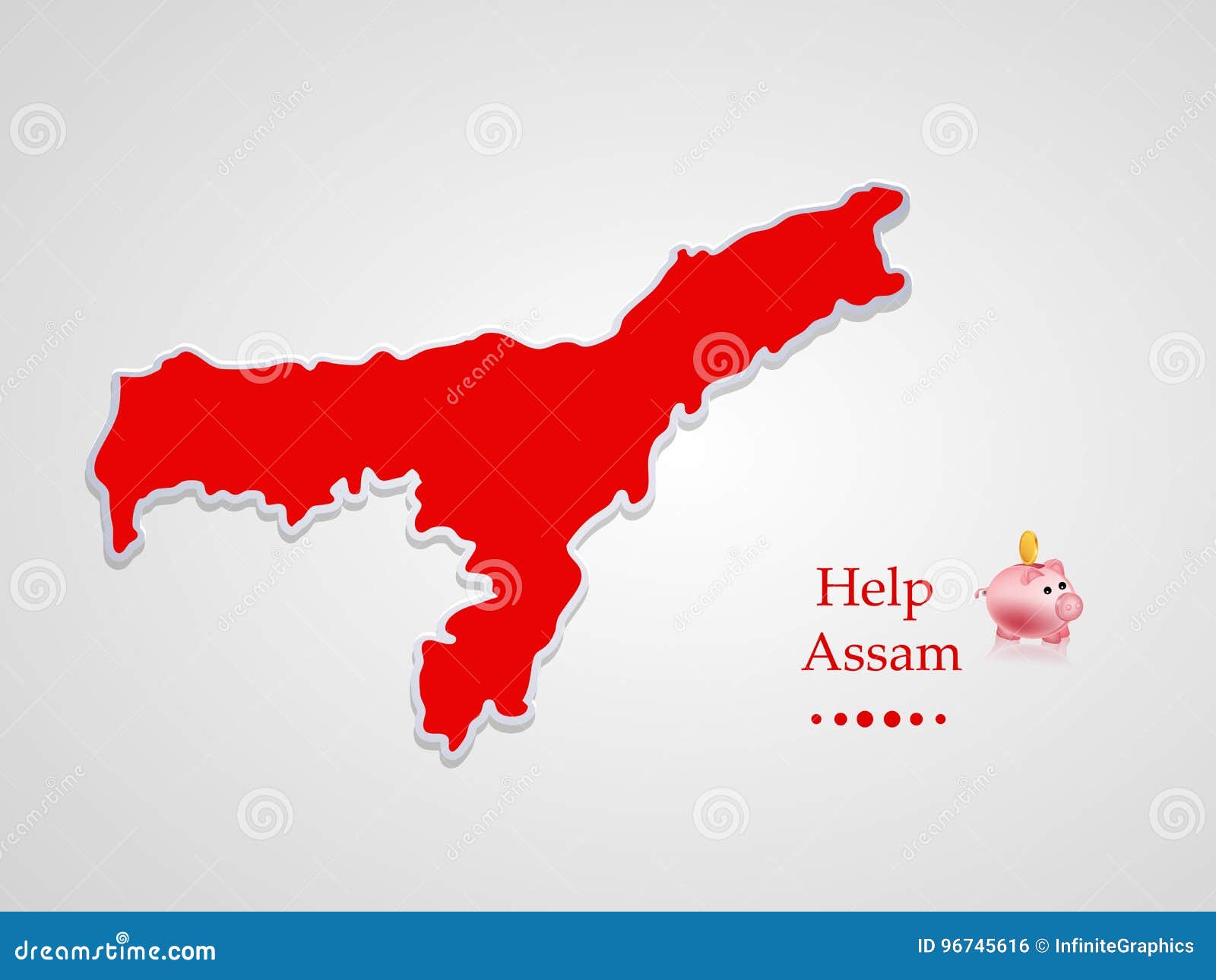 Illustration of Assam Flood Background Stock Vector - Illustration of ...