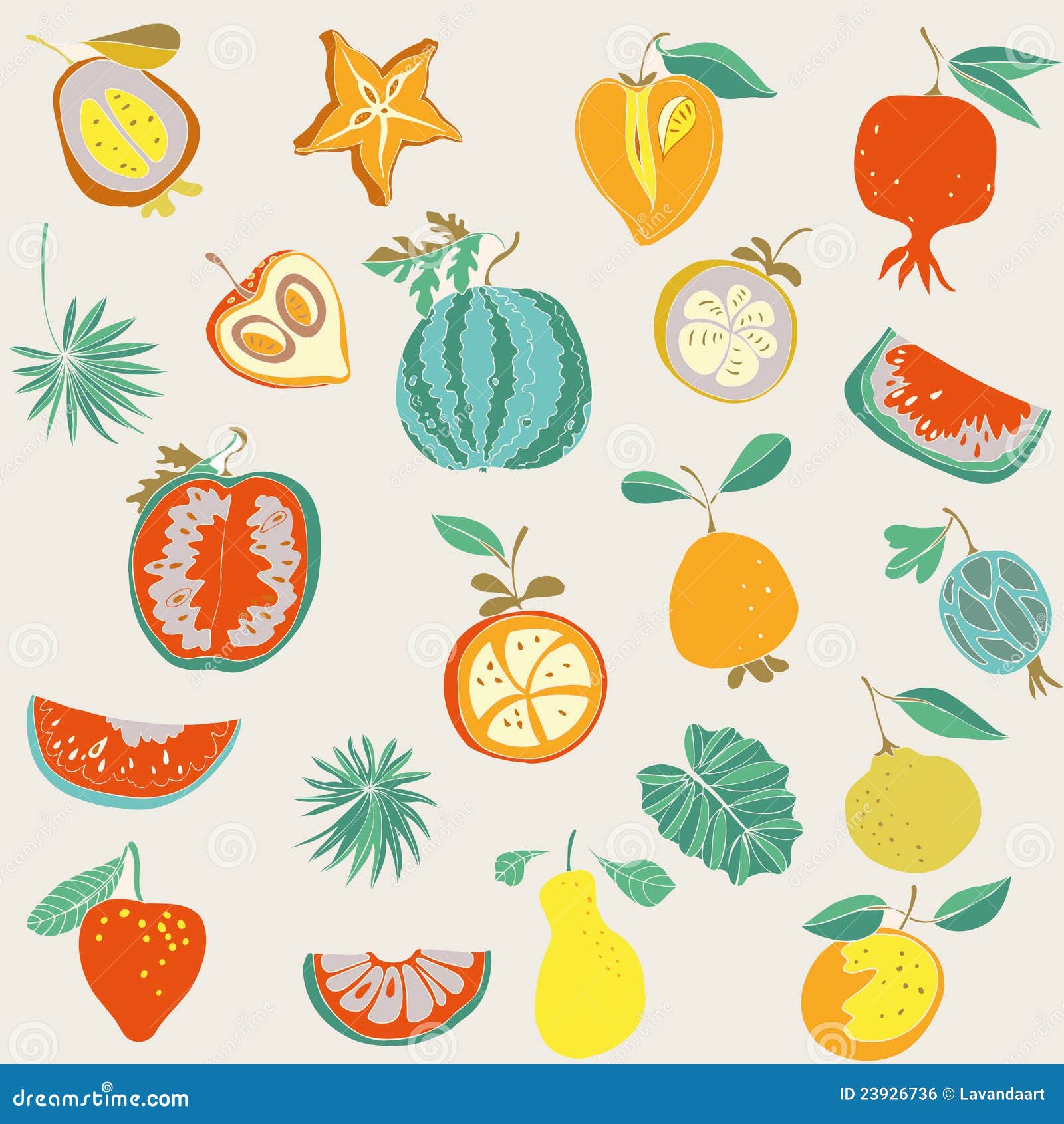 Illustration of Assorted Fruits Stock Illustration - Illustration of ...