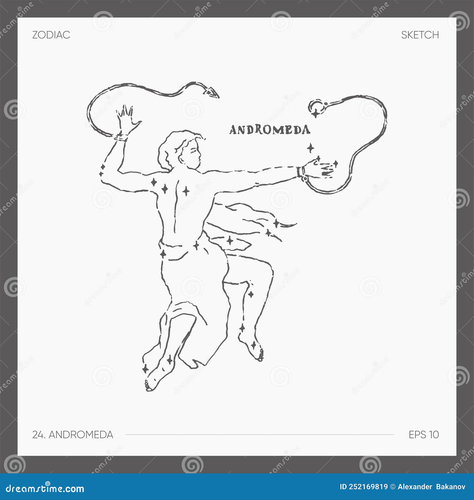 Illustration of Astrological Zodiac Andromeda Stock Vector ...