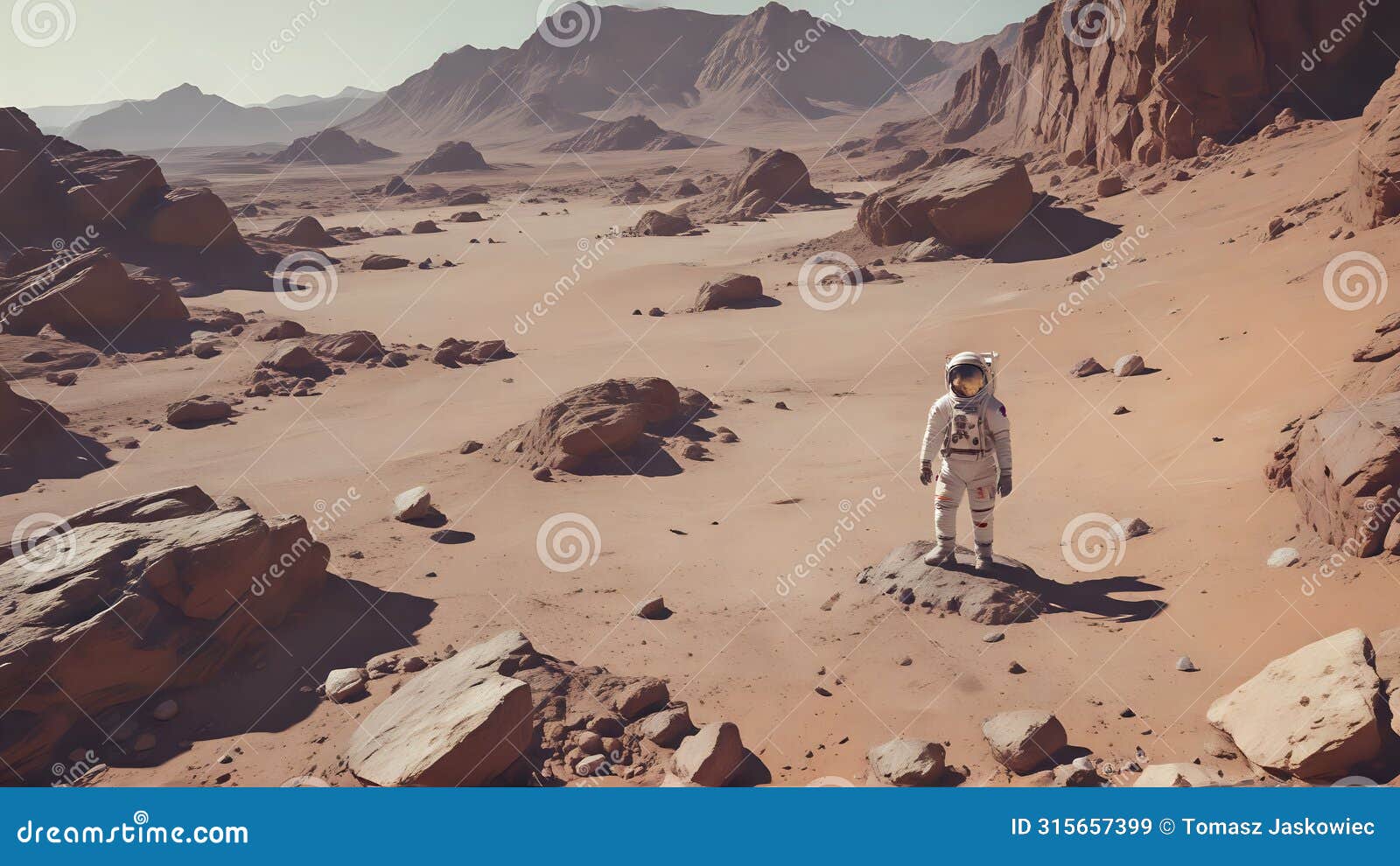 Illustration of Astronaut on a Deep Space Exploration Voyage Stock ...