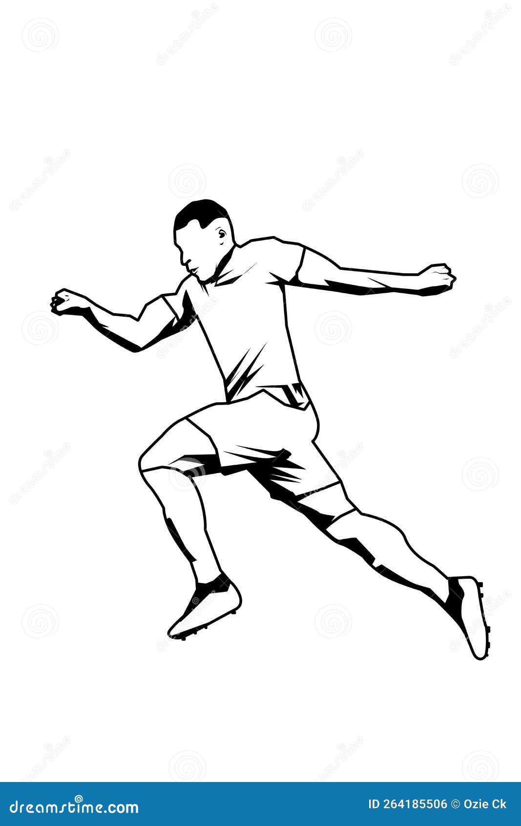 Illustration of an Athlete Running while Making a High Jump Stock ...