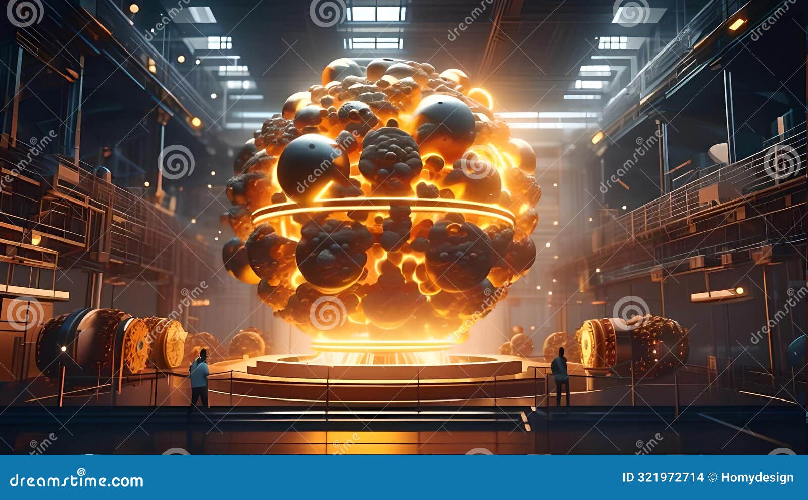 Illustration of Atomic Level Representation of the Nuclear Fusion ...