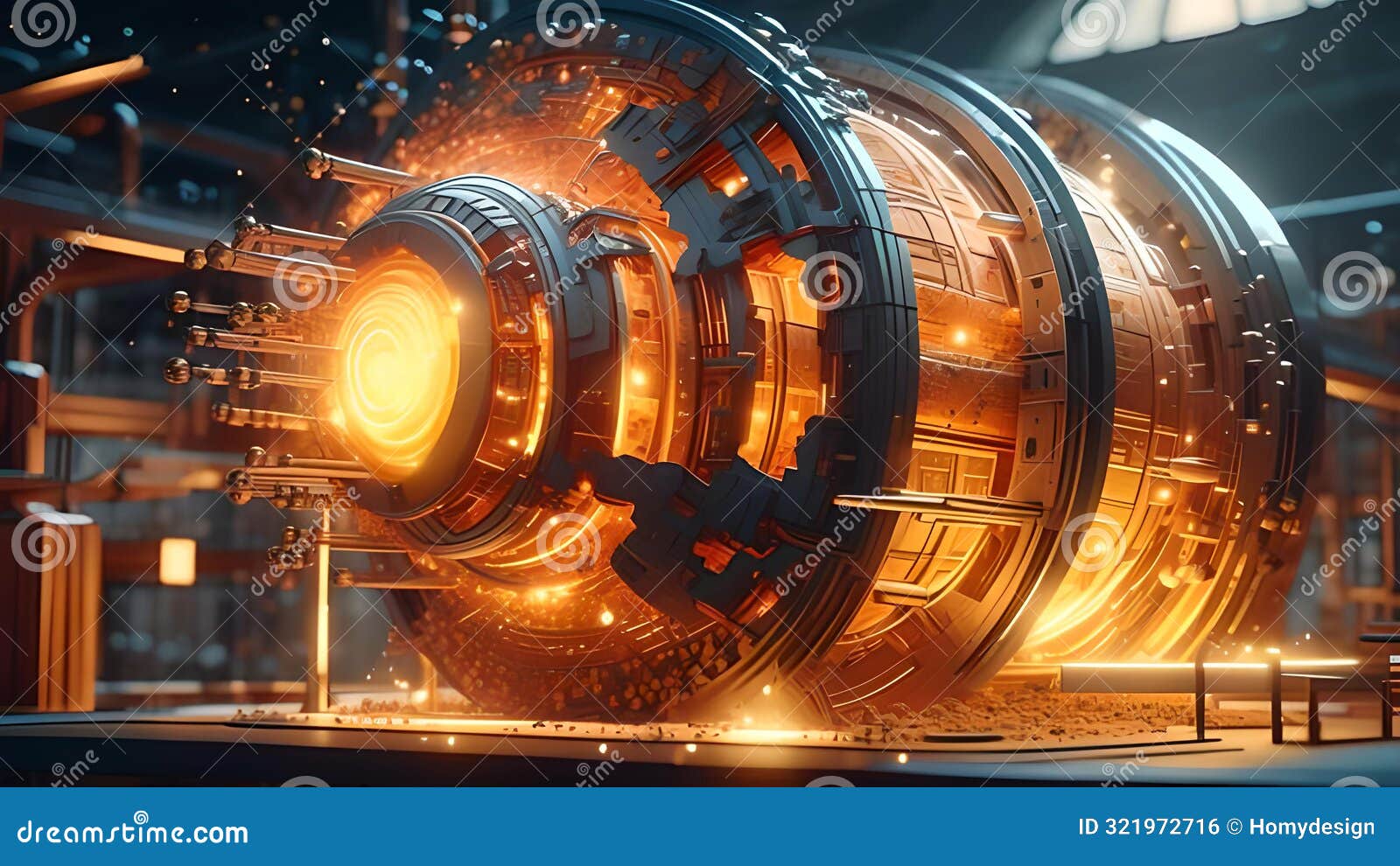Illustration of Atomic Level Representation of the Nuclear Fusion ...