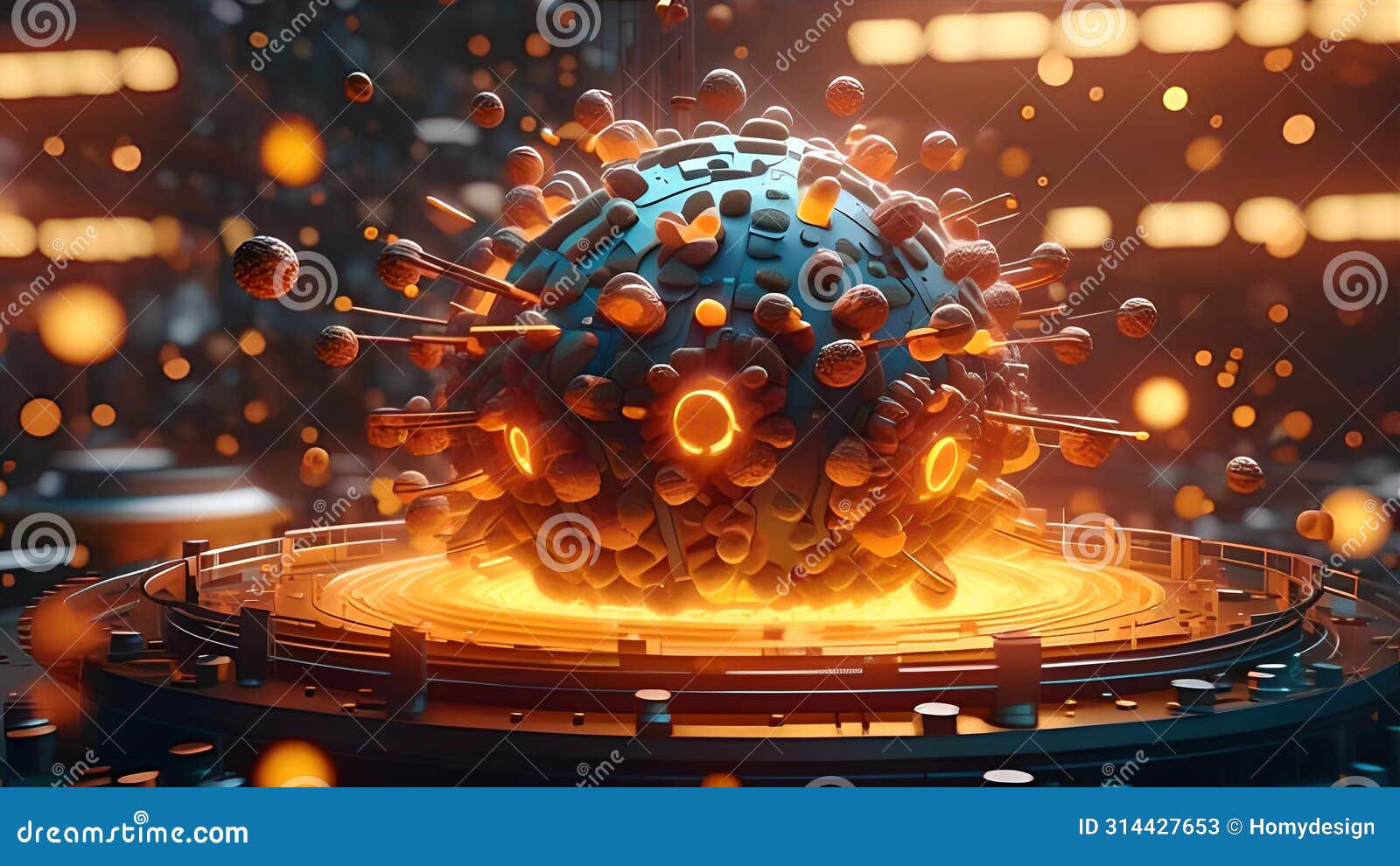 Illustration of Atomic Level Representation of the Nuclear Fusion ...