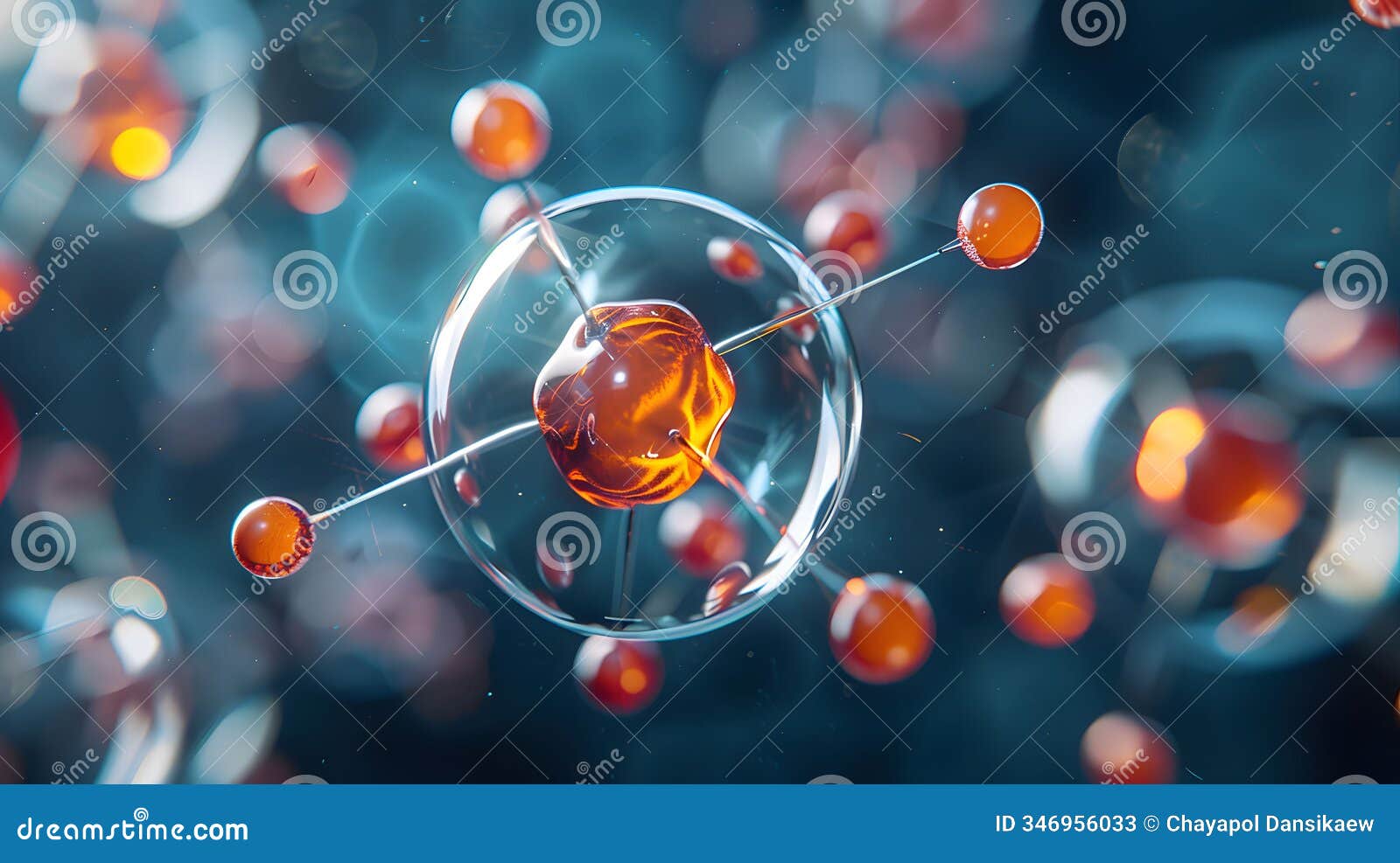 Illustration of Atomic Models Used in Research Stock Illustration ...