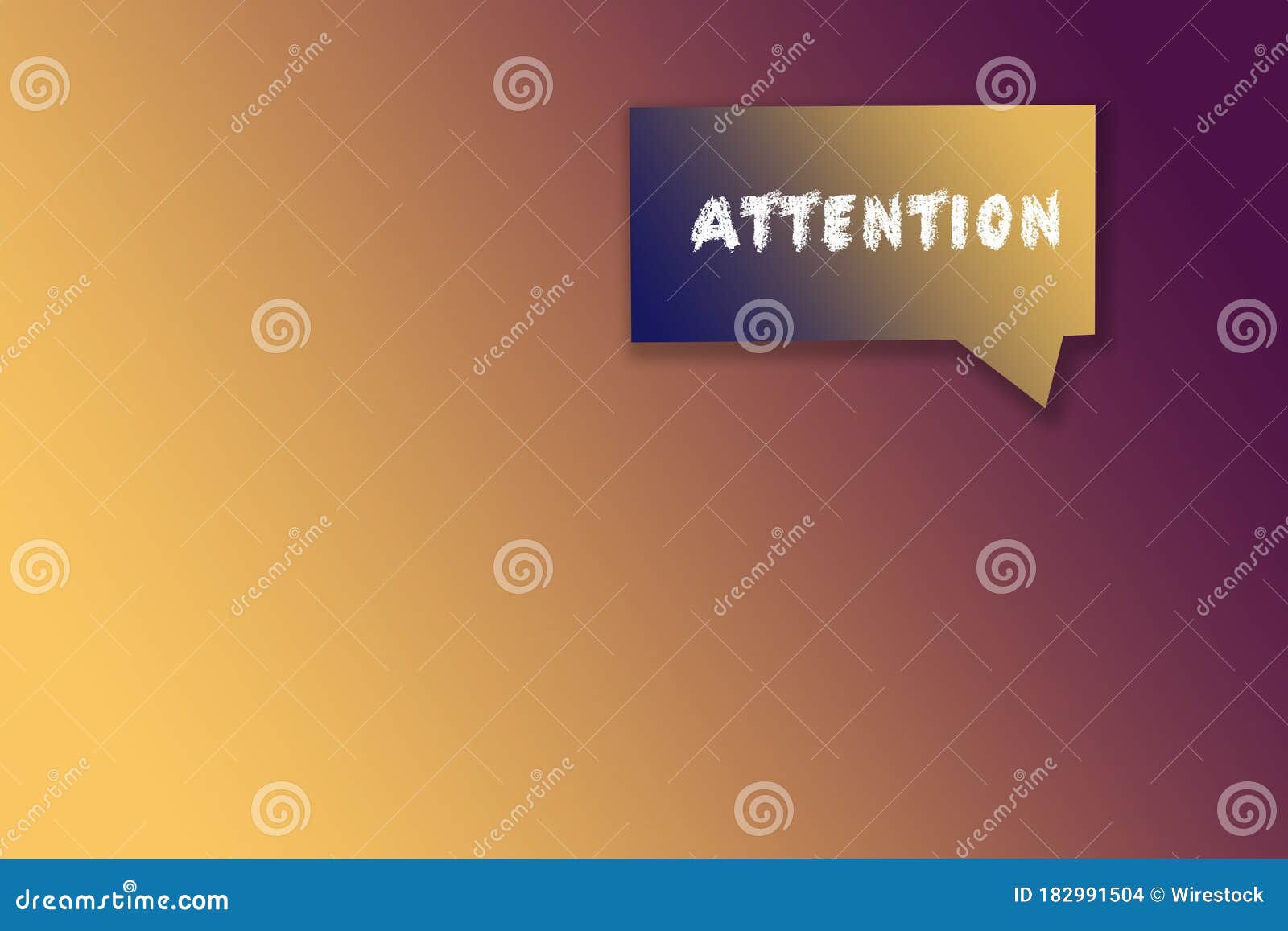 Illustration of [ATTENTION] Written on a Conversation Box Against a ...