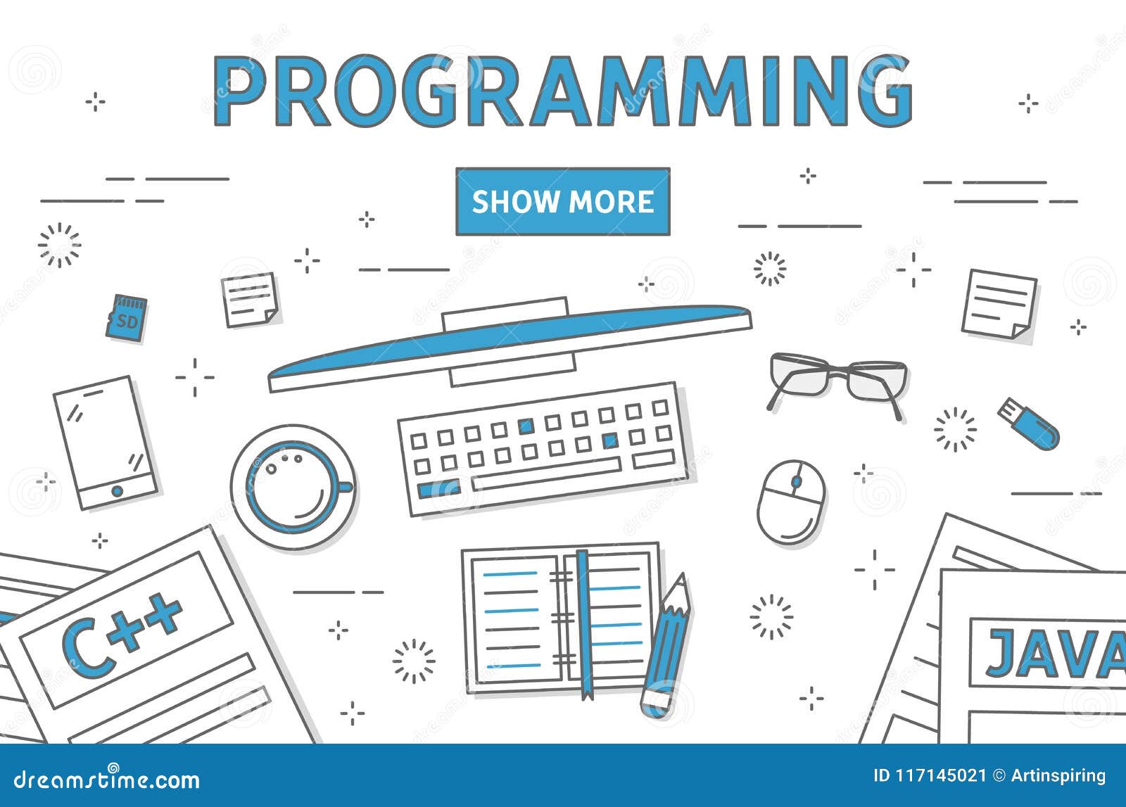 Illustration Au Trait Programmation Illustration de Vecteur ...