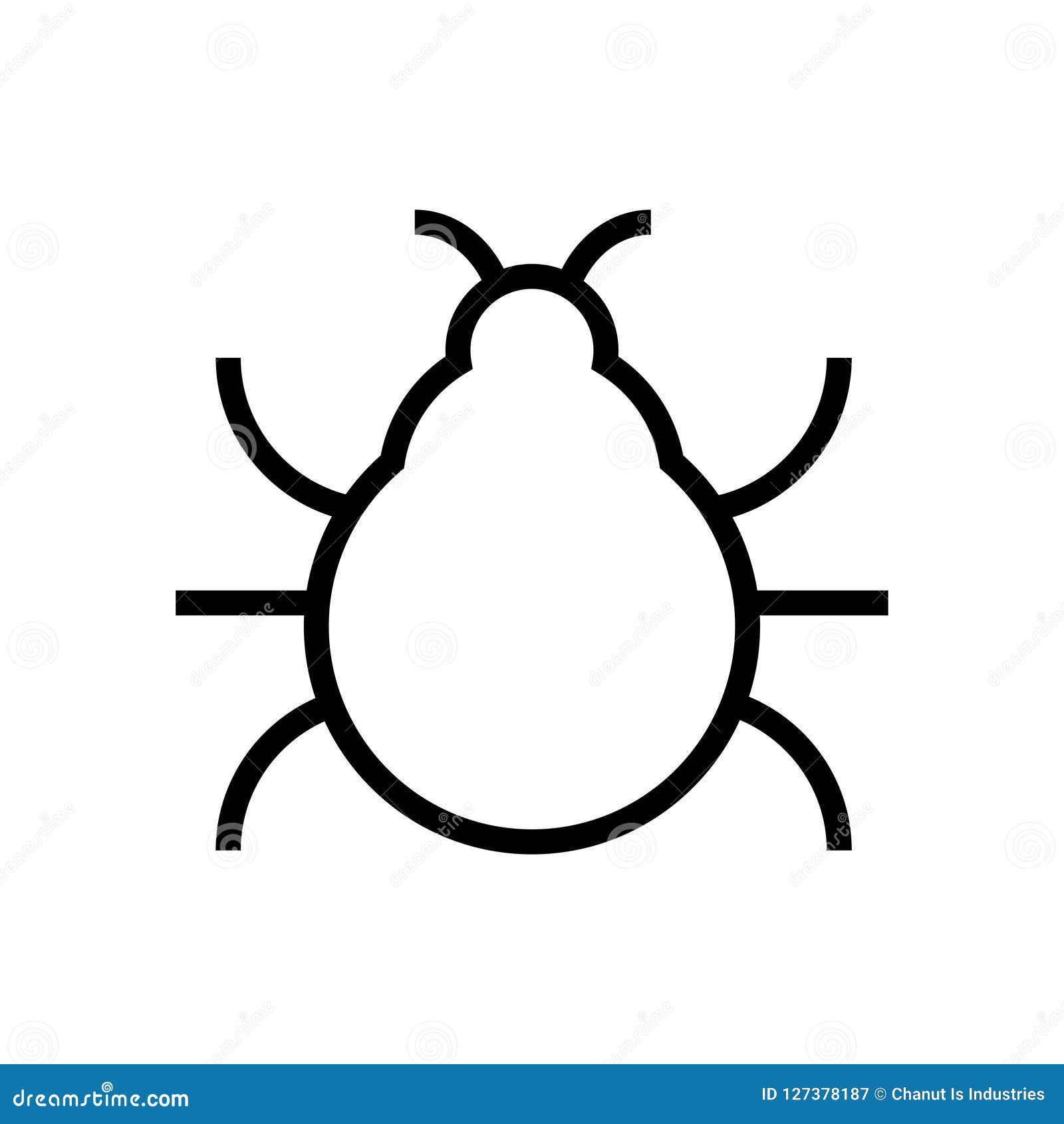 Illustration au trait puce illustration de vecteur. Illustration du ...