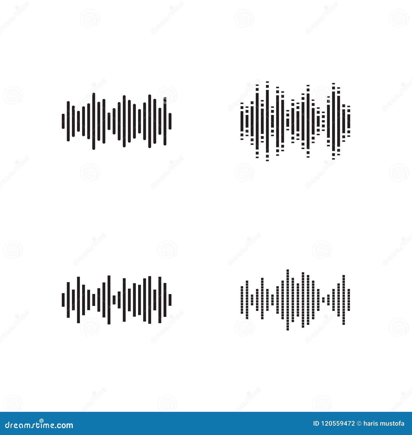 Audio Wave Logo Design Template Stock Vector - Illustration of ...