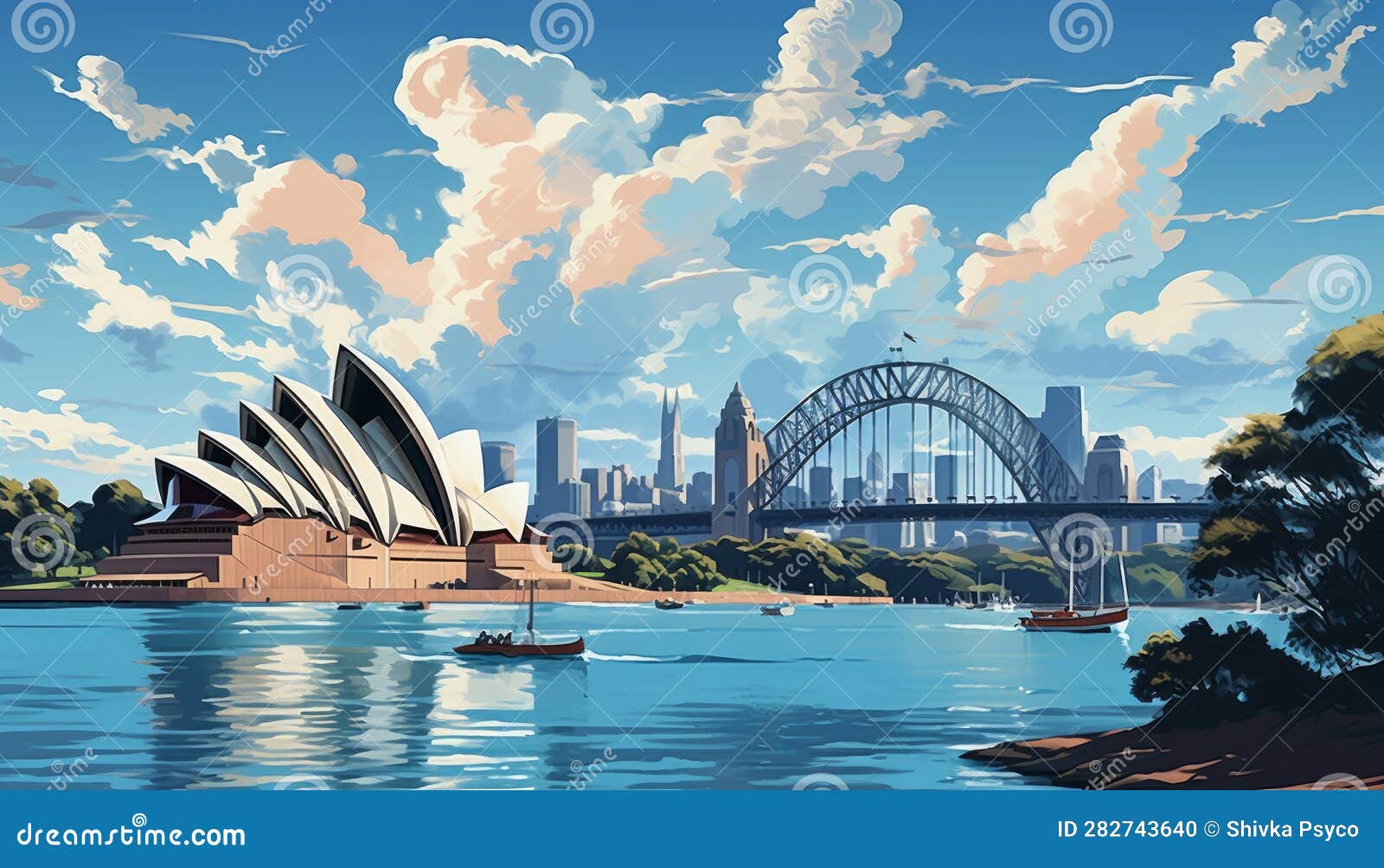 An Illustration of an Australian Cityscape Stock Illustration ...