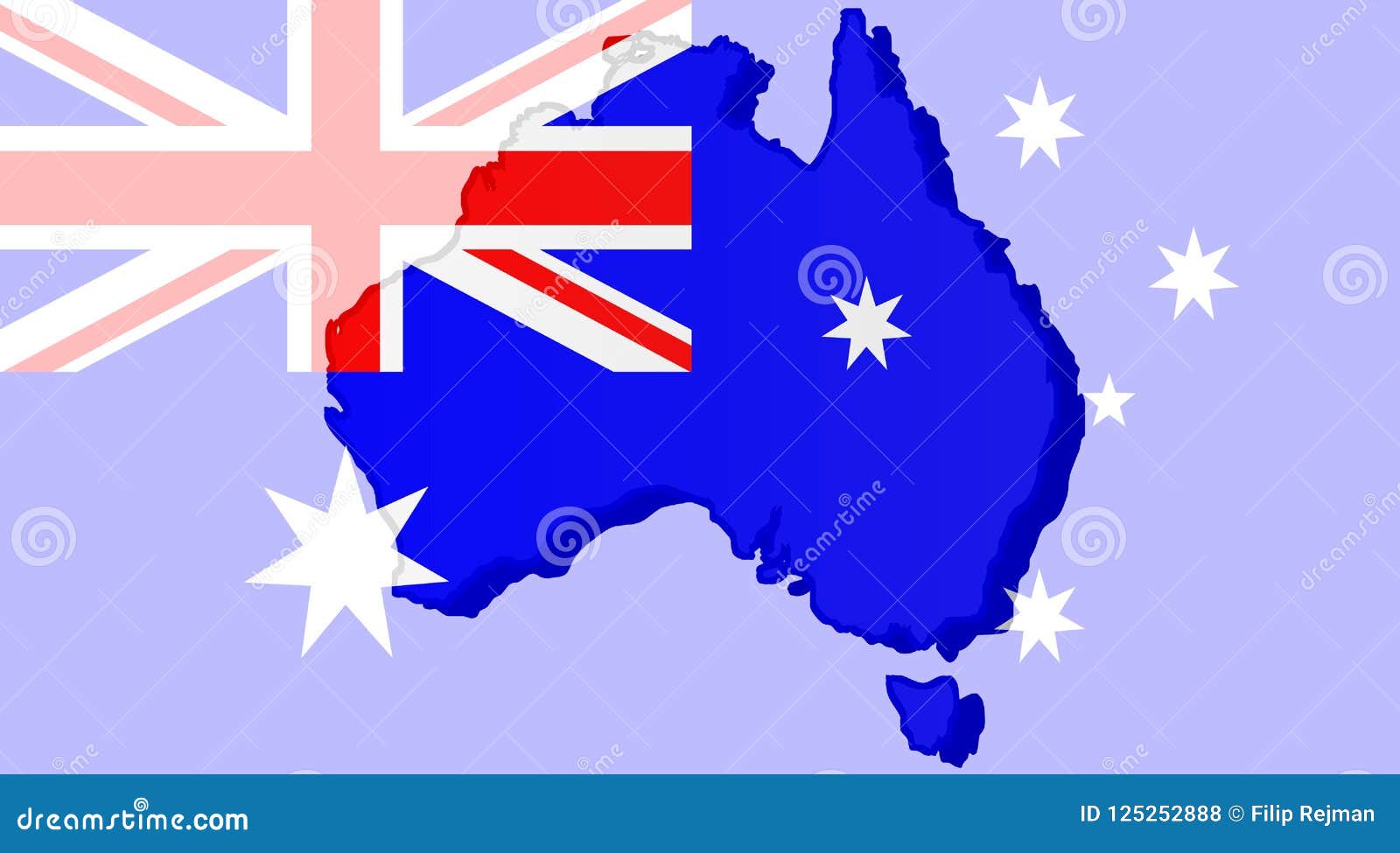 Australian 3d Map Flag Royalty-Free Illustration | CartoonDealer.com ...