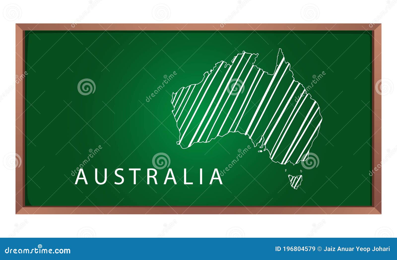 Illustration of Australian Map. Educational and Learning Concept Stock ...