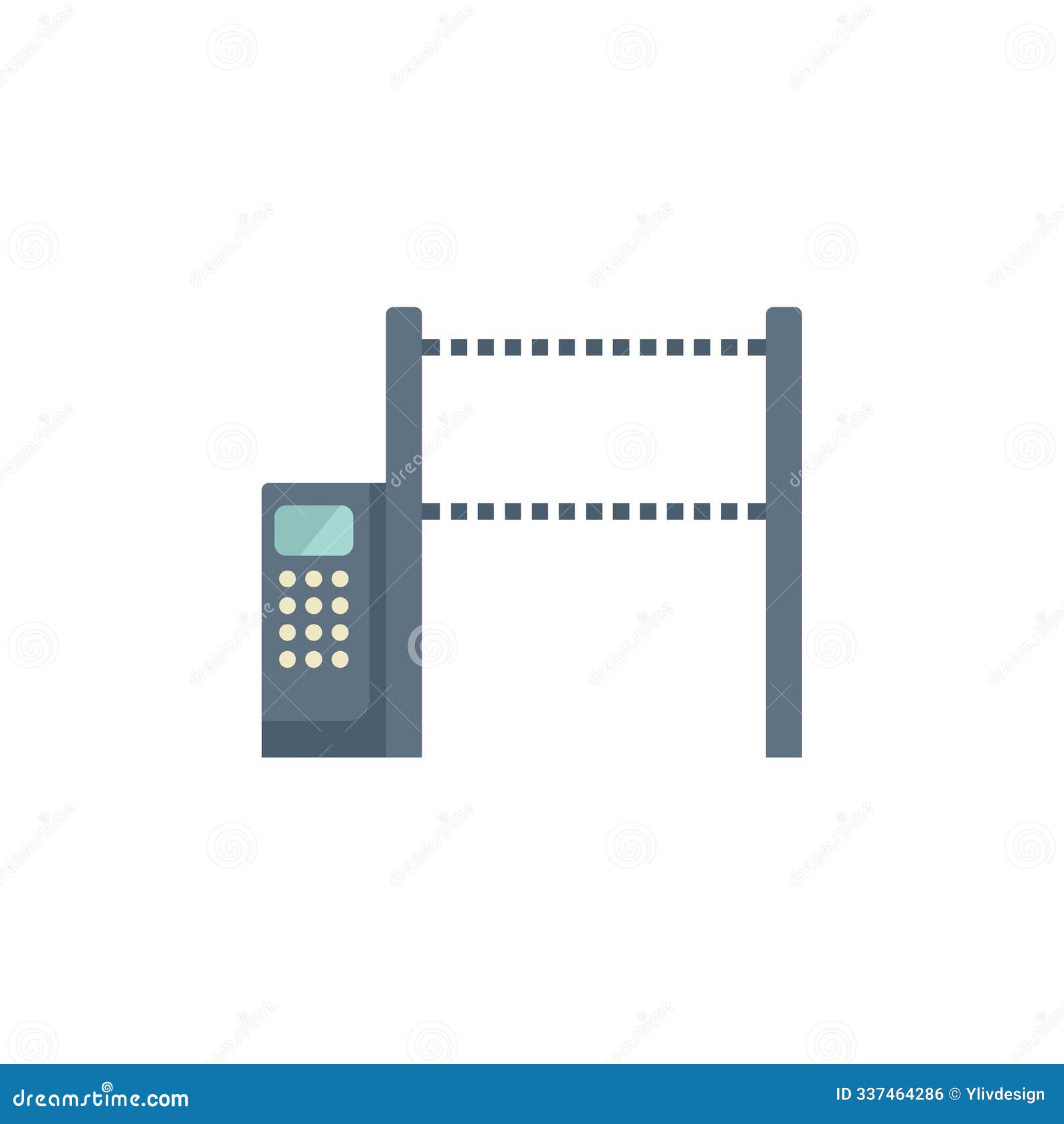 Automatic Security System Gate Allowing Access Stock Illustration ...