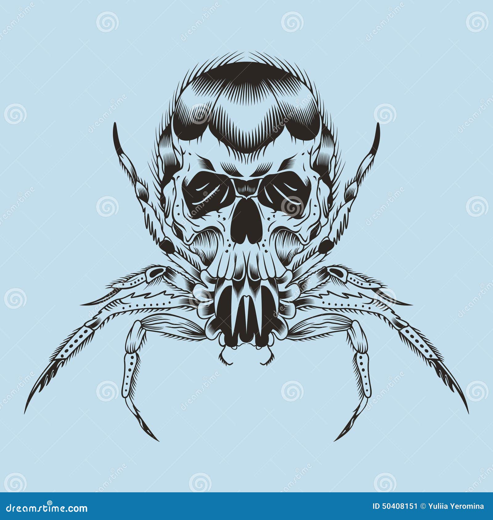 Illustration Av Ett Monster Vektor Illustrationer - Illustration av ...