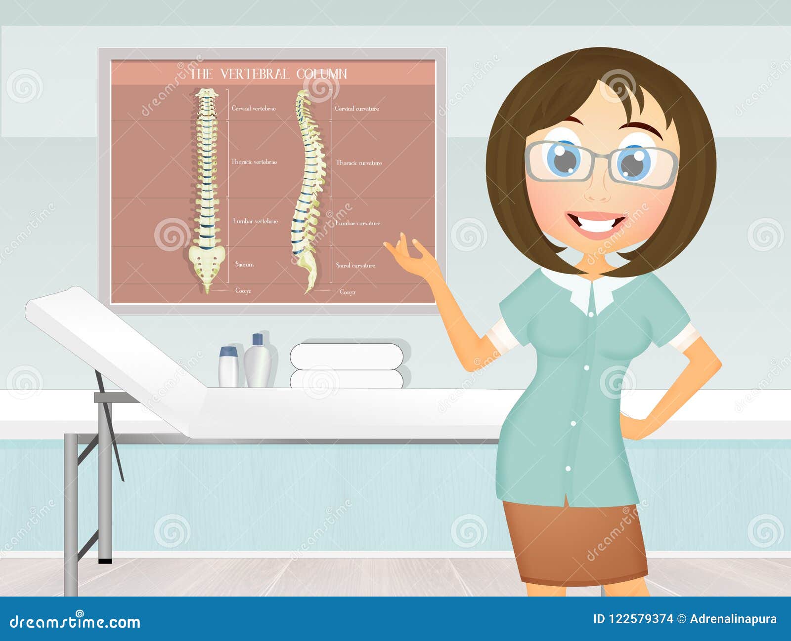Illustration Av Osteopathic Behandling Stock Illustrationer ...