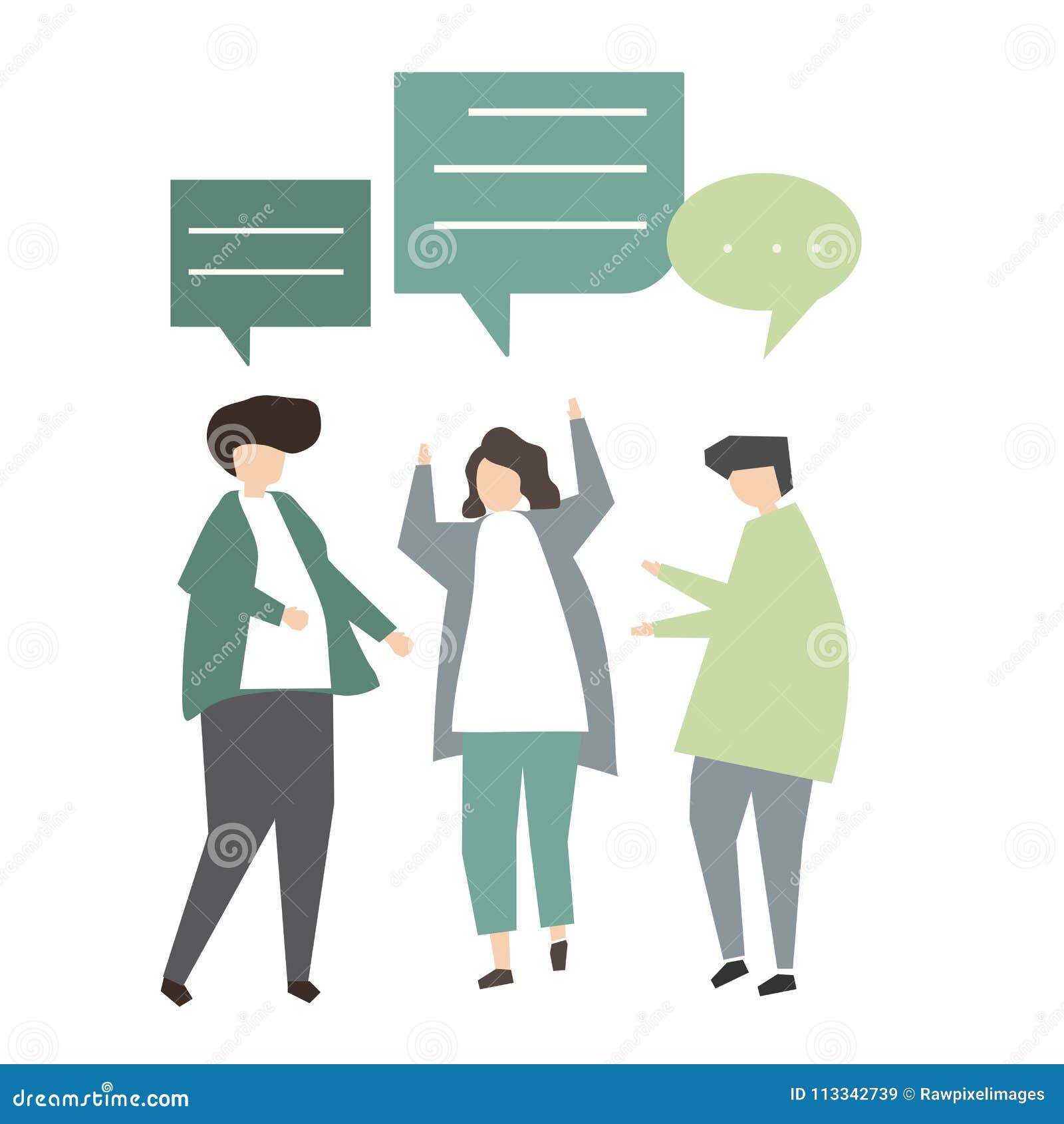 Illustration of Avatar Communication Concept Stock Illustration ...