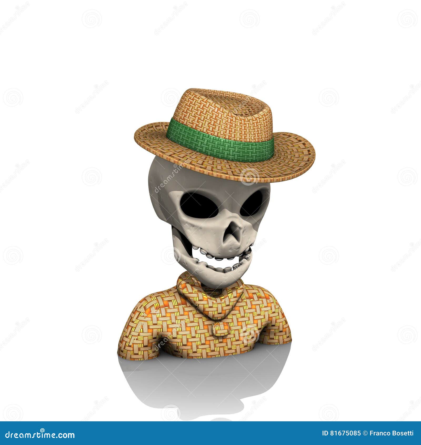 Avatar Skull With Hat And Papillon Royalty-Free Stock Photo ...