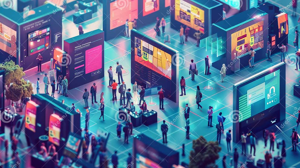 Illustration of Avatars in Breakout Rooms for Specialized Discussions ...