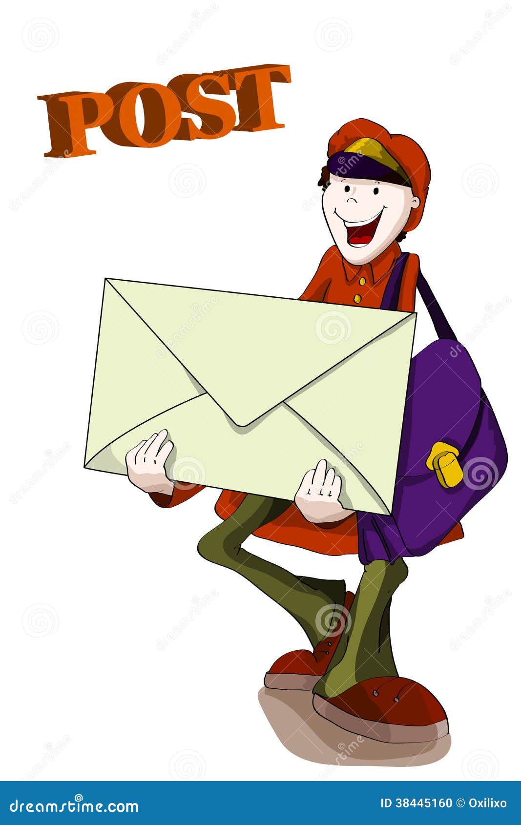 Illustration Avec Un Facteur Heureux Illustration de Vecteur ...