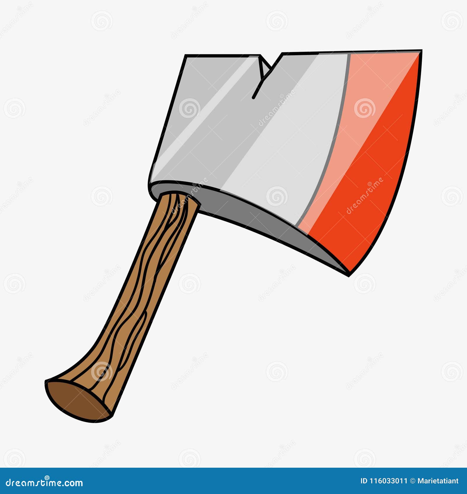 Illustration of an ax. stock vector. Illustration of danger - 116033011