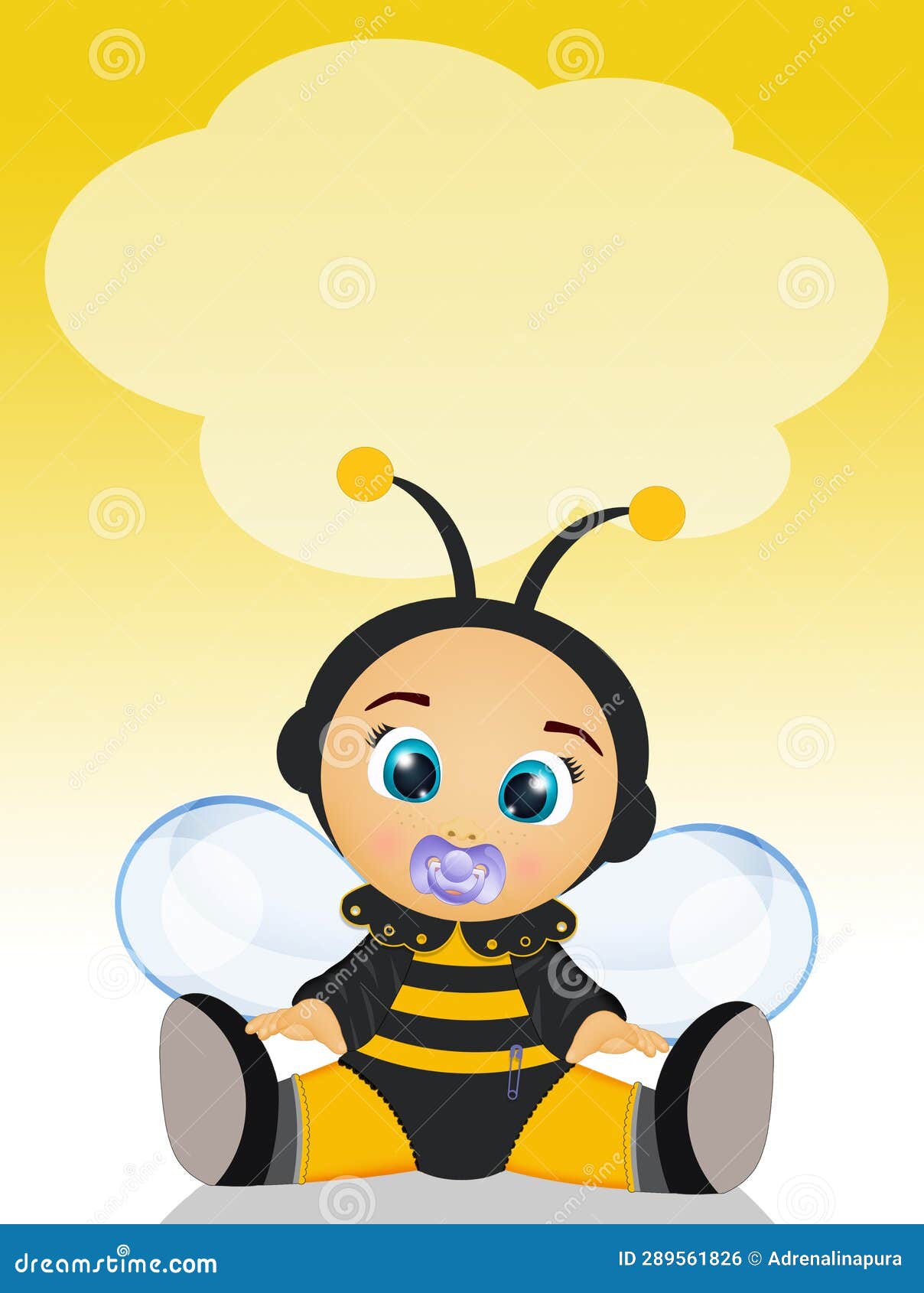 Illustration of baby bee stock illustration. Illustration of pacifier ...