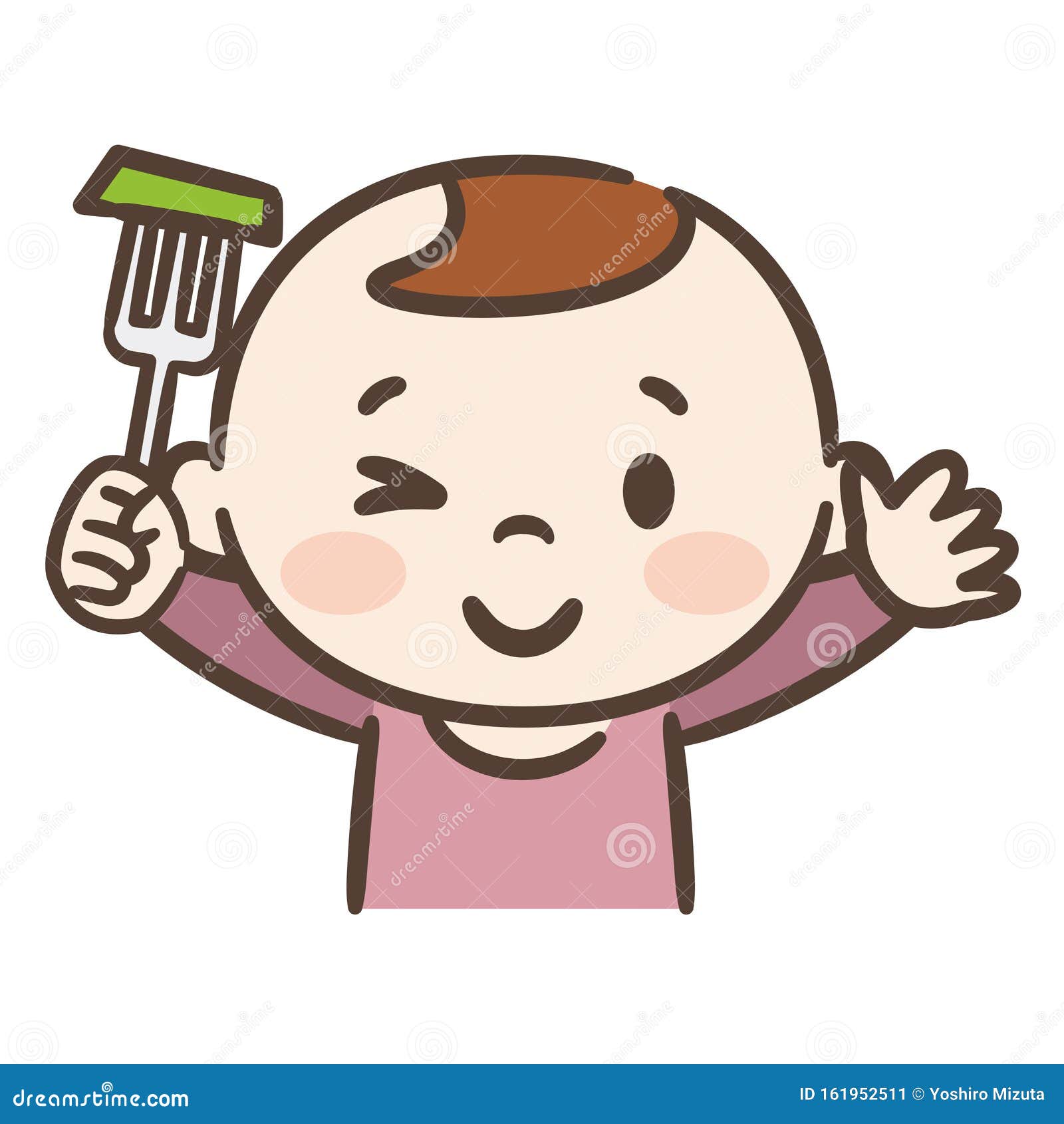 Illustration of a Baby Eating Stock Vector - Illustration of diet ...