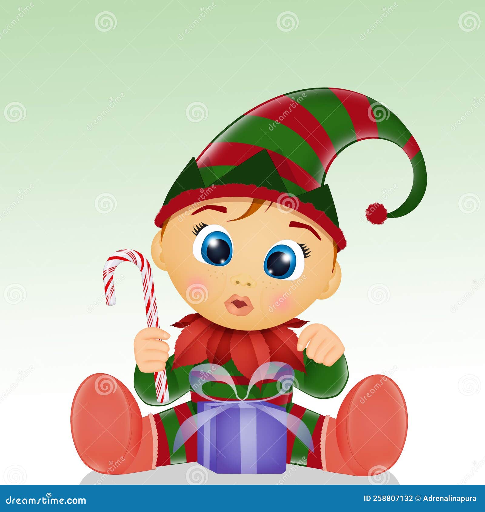 Illustration of baby elf stock illustration. Illustration of claus ...