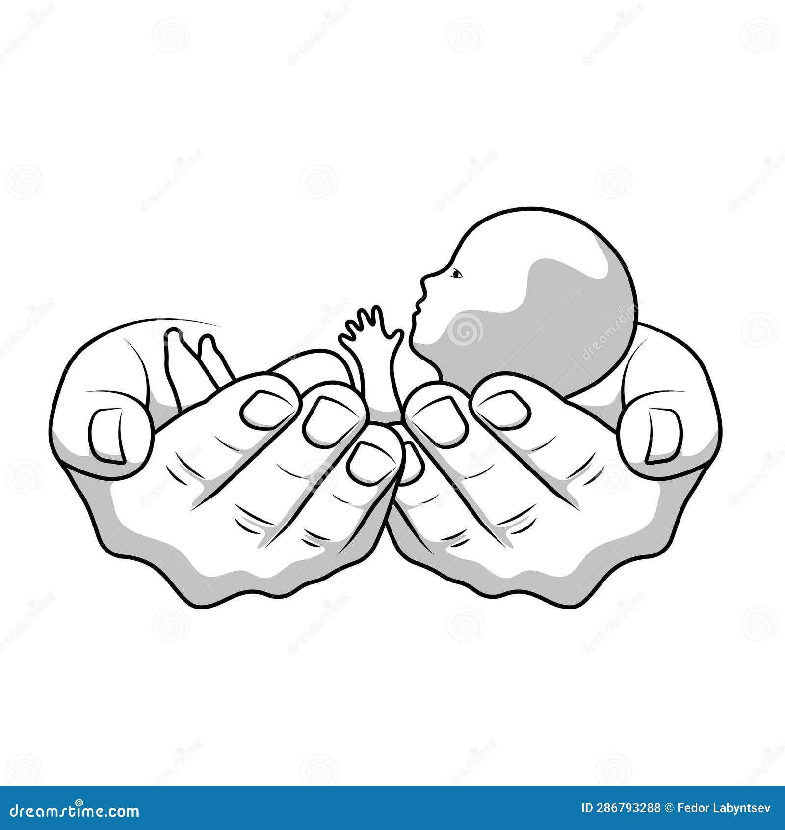 Illustration Baby in Hands Icon Stock Vector - Illustration of graphic ...
