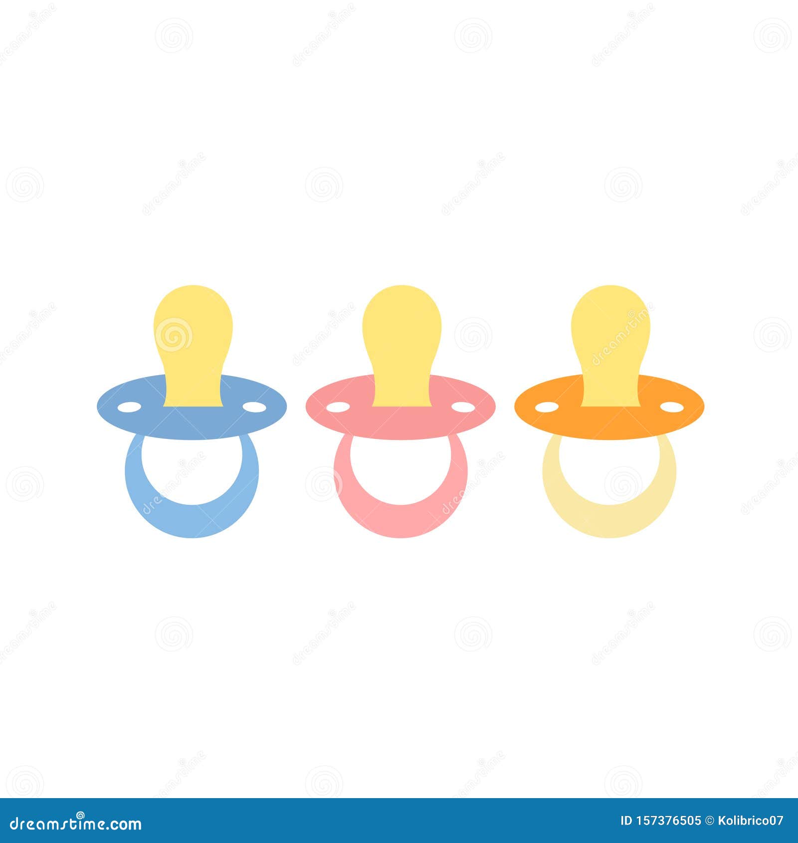 Illustration of Baby Pacifiers Demonstrating Third Gender Stock Vector ...